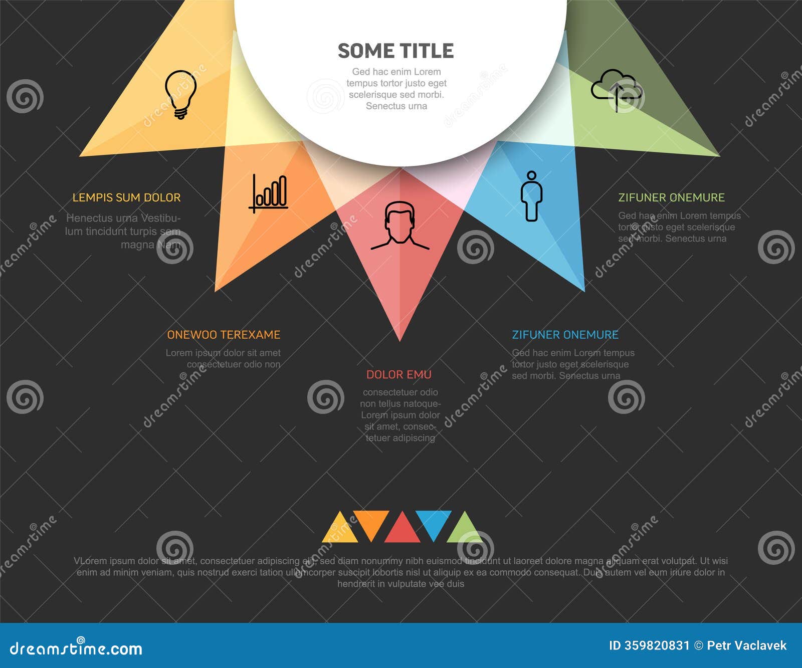 Dark Infographic Timeline Report Template With Graph Cartoon Vector | CartoonDealer.com #294753149