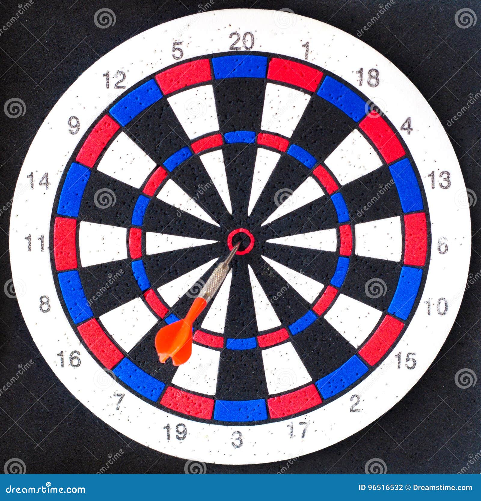 Colorful Darts Board Close Up with Arrows in the Bullseye Stock Photo ...