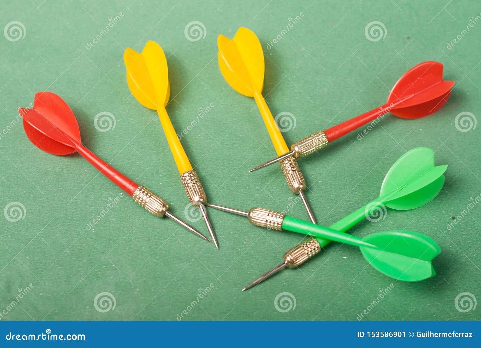 Colorful Darts on a Green Background Stock Image - Image of birthday ...