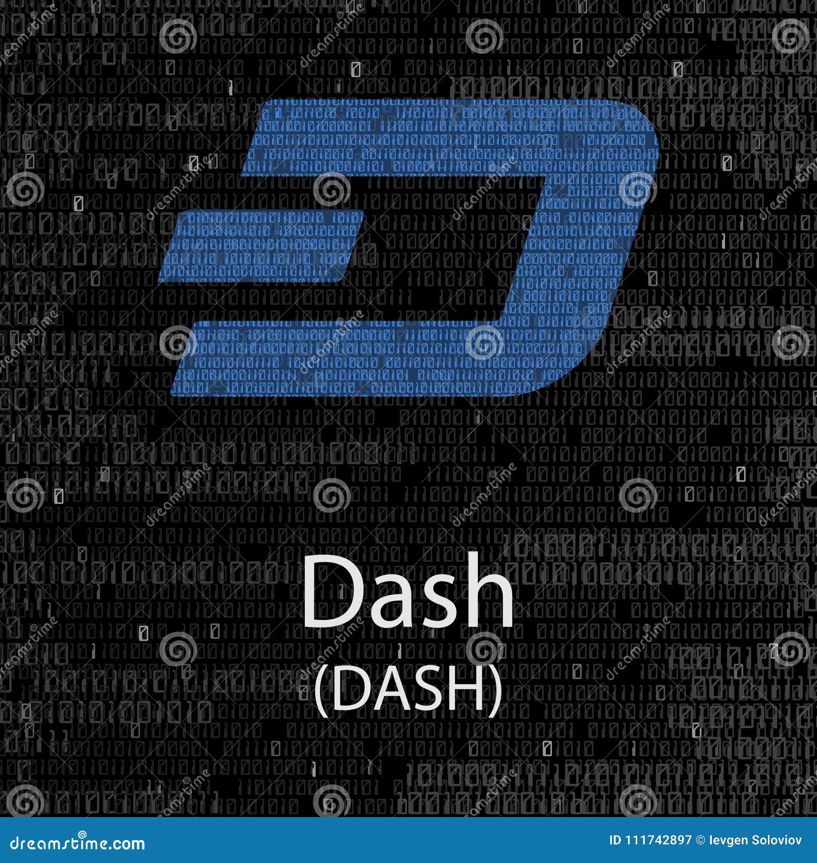 DASH Cryptocurrency; DASH Golden Coin On The Background Of The Chart ...