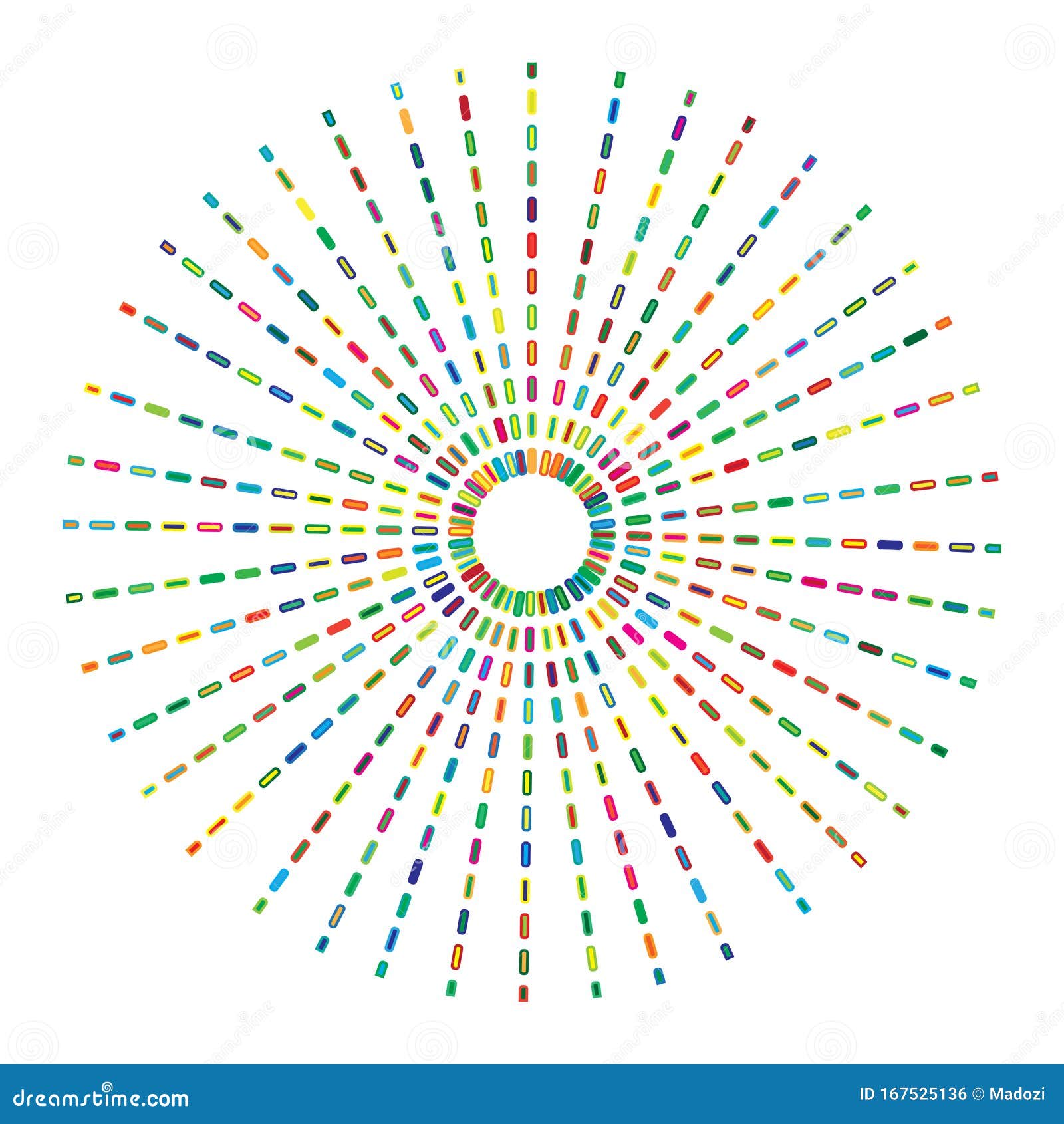 Colorful Dashed Random Circles Abstract Background Stock Vector ...