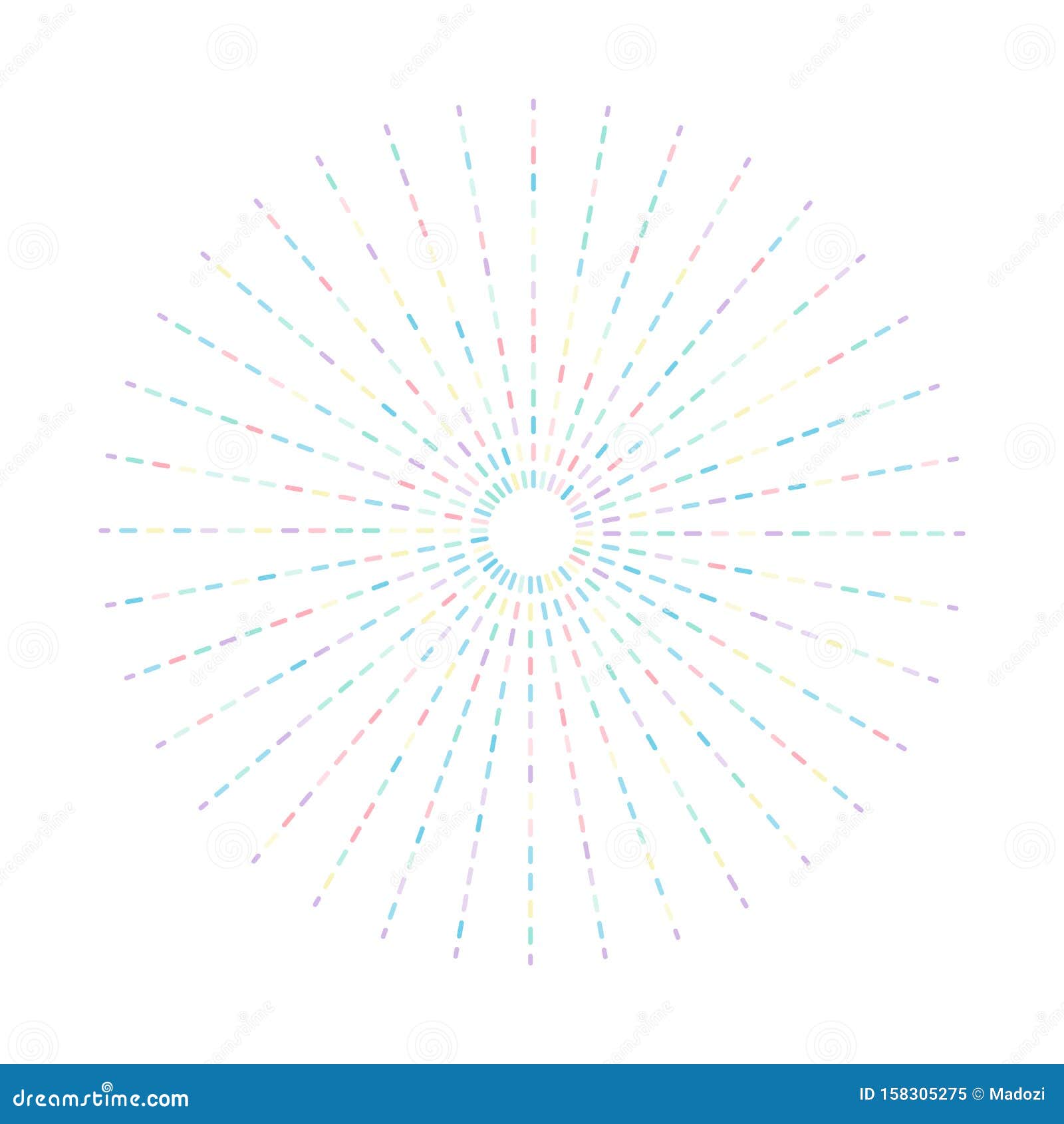 Colorful Dashed Random Circles Stock Vector Illustration Of Graphic