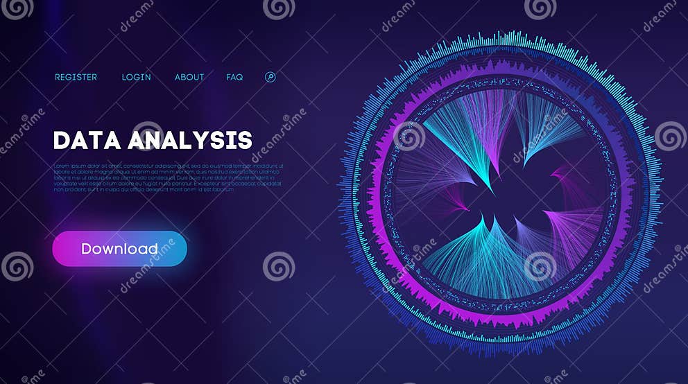 Colorful Data Analysis Visualization Interface Stock Vector - Illustration of user, metrics ...