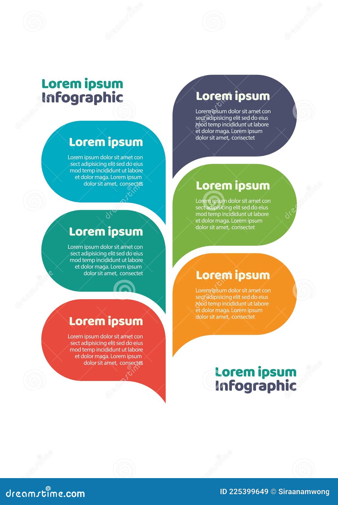 Colorful Data Infographic Template Stock Vector - Illustration of graph ...