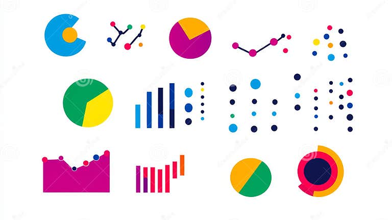 Colorful Data Visualization Charts Abstract Data Charts Graphs and ...