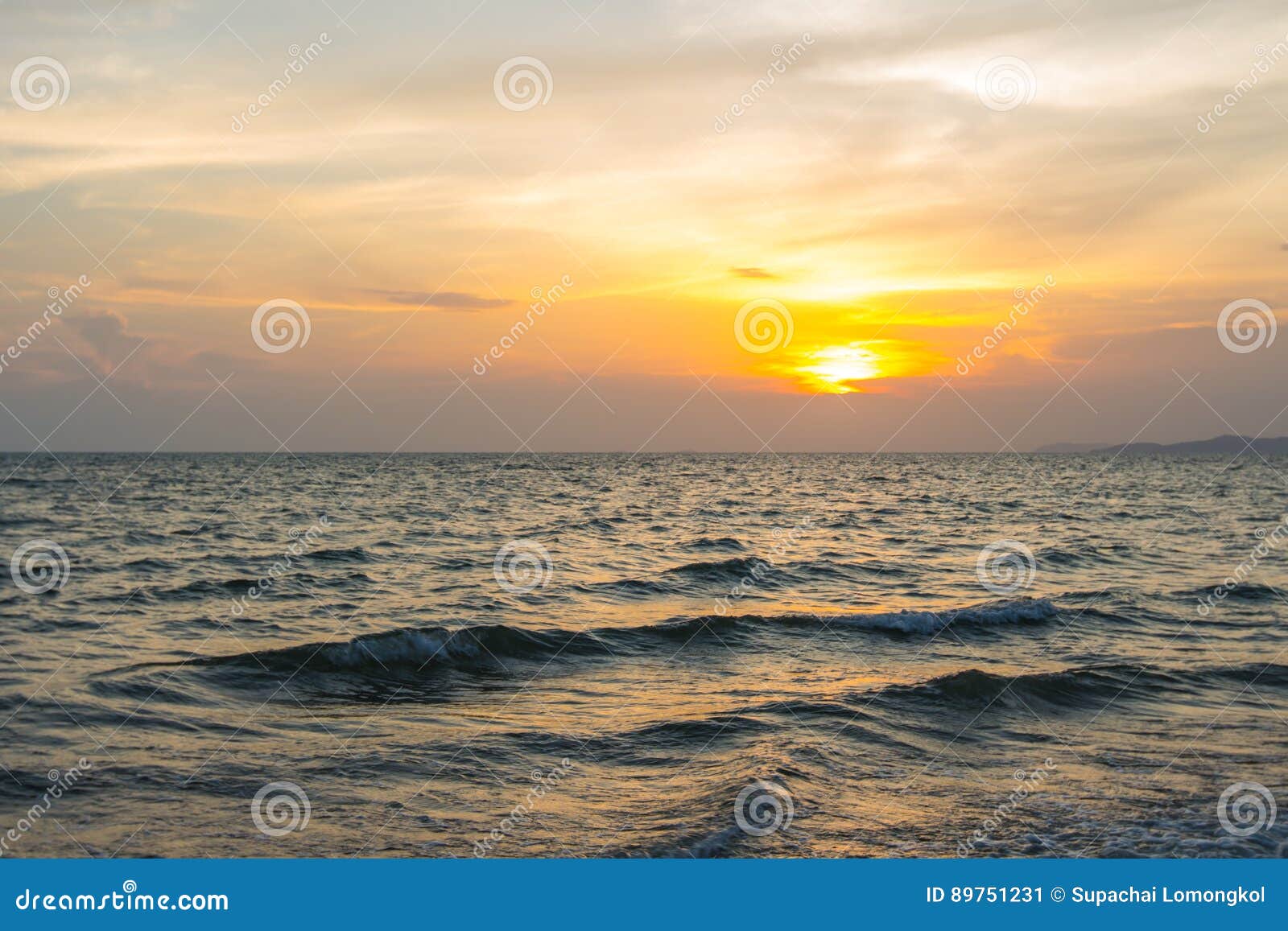 Colorful Dawn Over the Sea. Nature Composition. Stock Image - Image of ...
