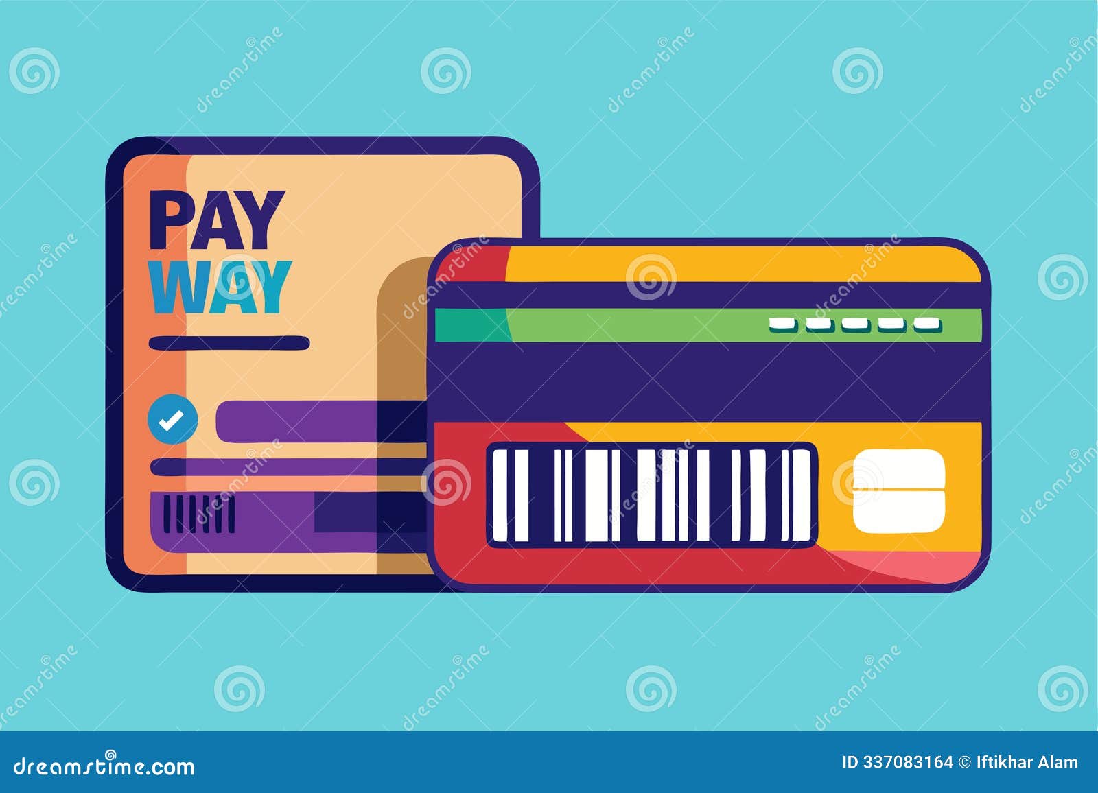 A Colorful Debit Card and Payment Barcode are Being Used for Seamless ...