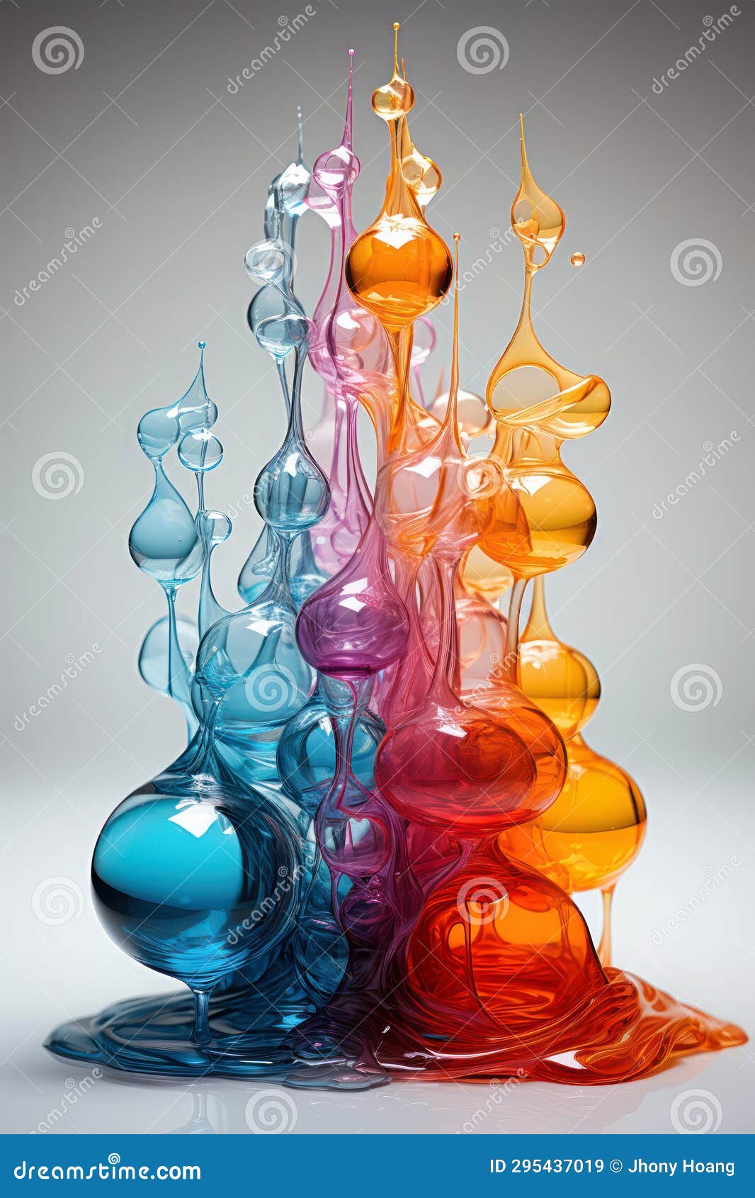 Colorful Deconstructed Drop or Splash of Water Stock Illustration ...