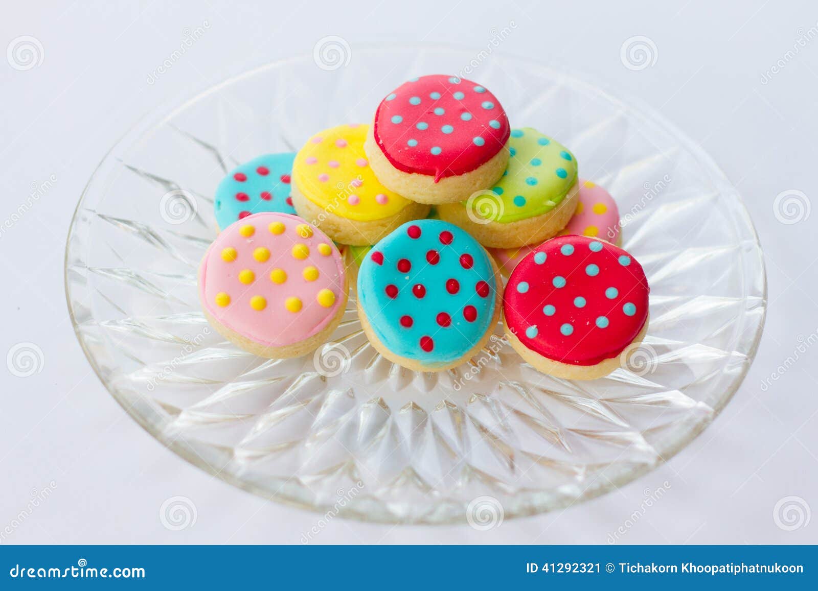 Colorful decorated cookies stock image. Image of heart - 41292321