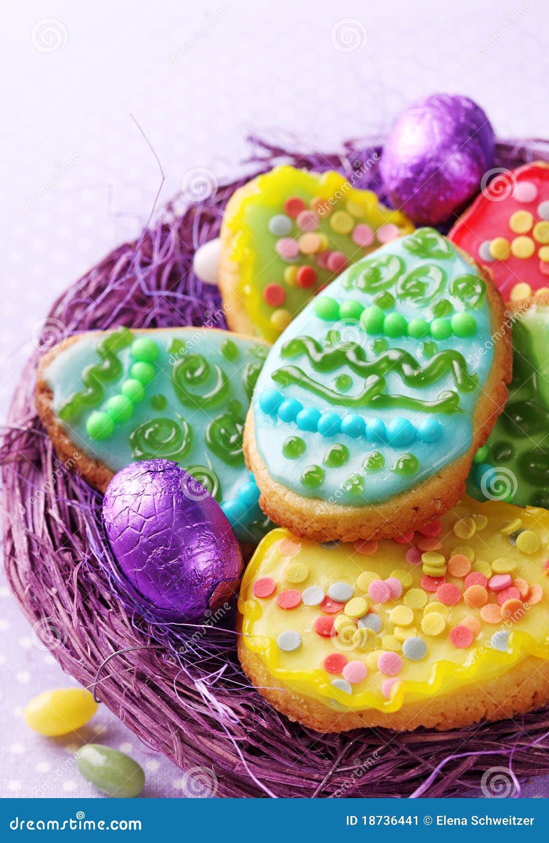 Colorful Decorated Easter Cookies Stock Image - Image of decoration ...