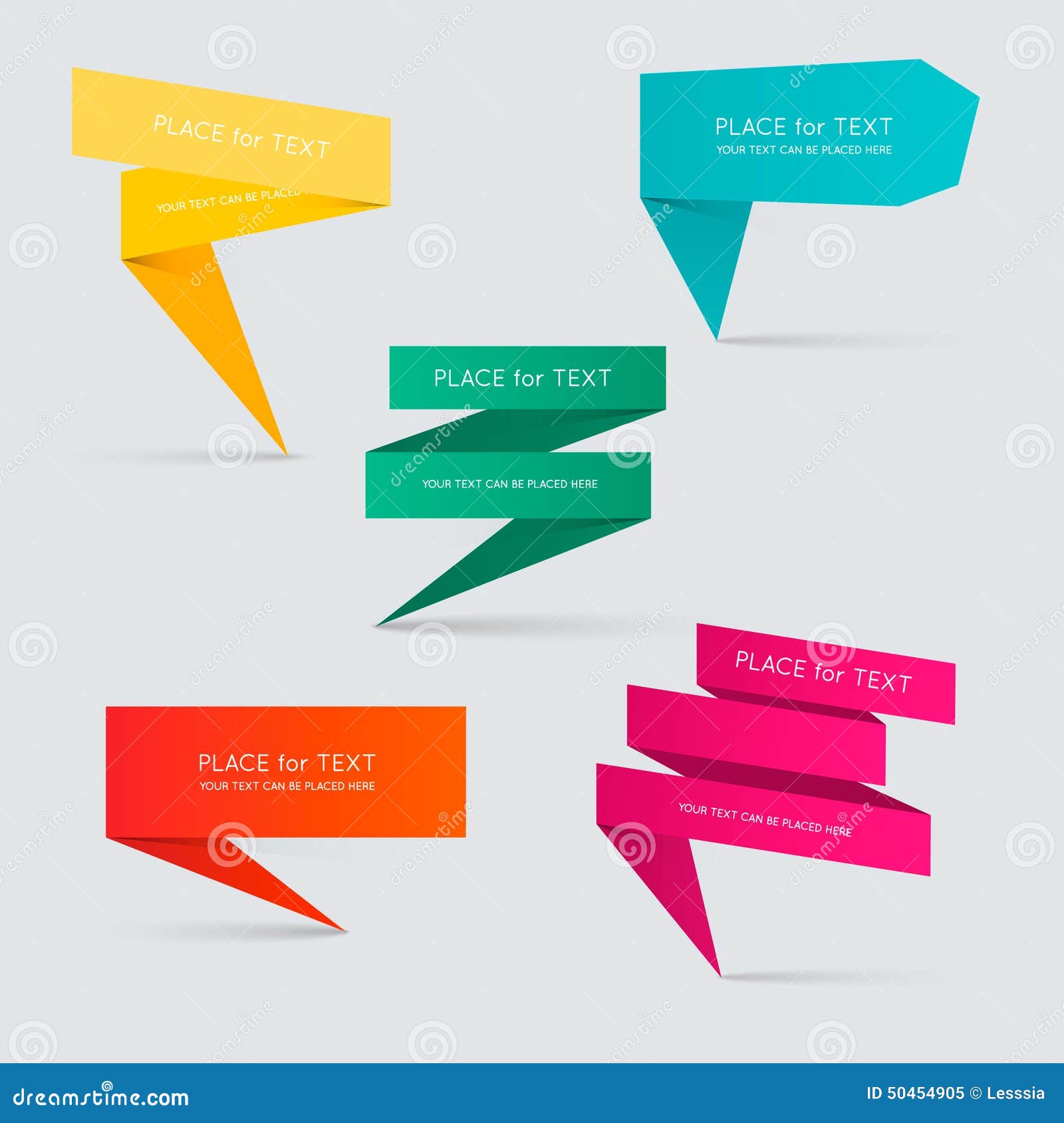 Colorful and Decorated Paper Banners Stock Vector - Illustration of ...