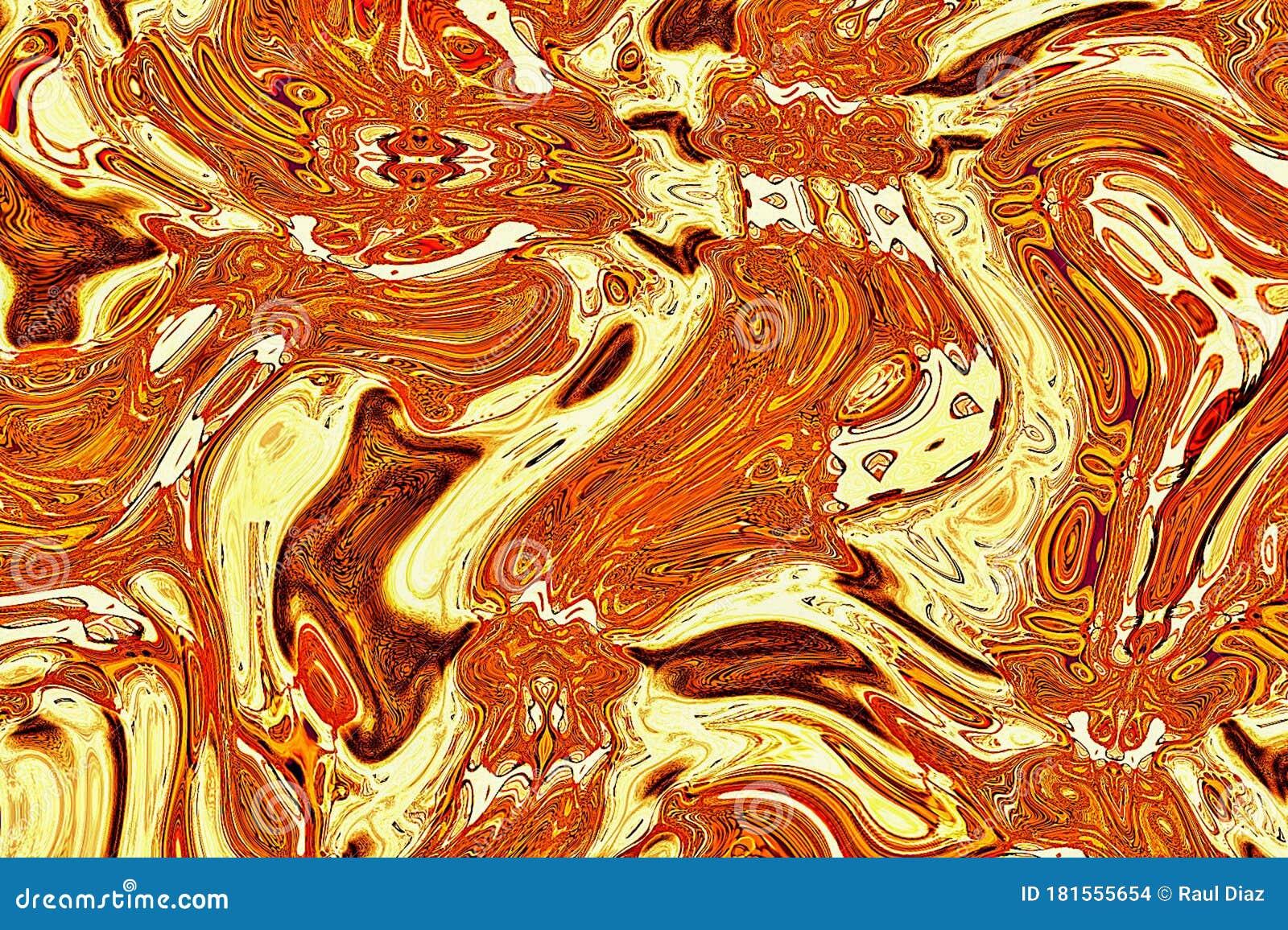 Colorful Decorative Abstract of Liquified Image Stock Illustration ...