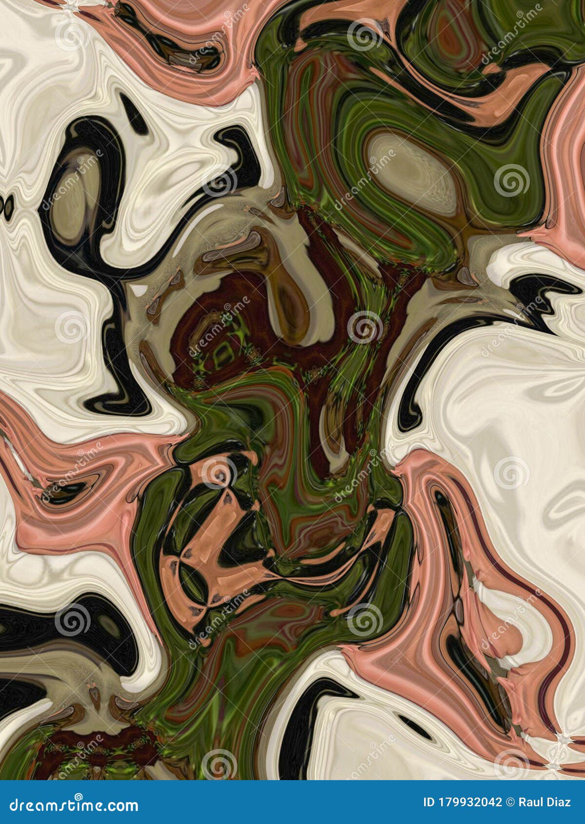 Colorful Decorative Abstract of Liquified Image Stock Illustration ...