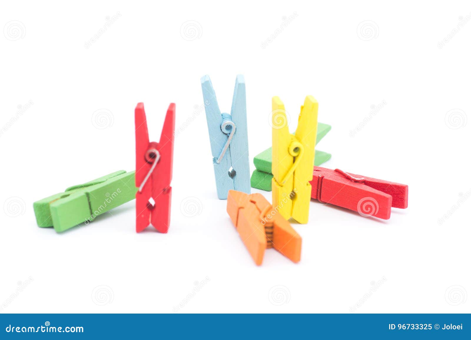 Colorful decorative clips stock image. Image of clothespins - 96733325
