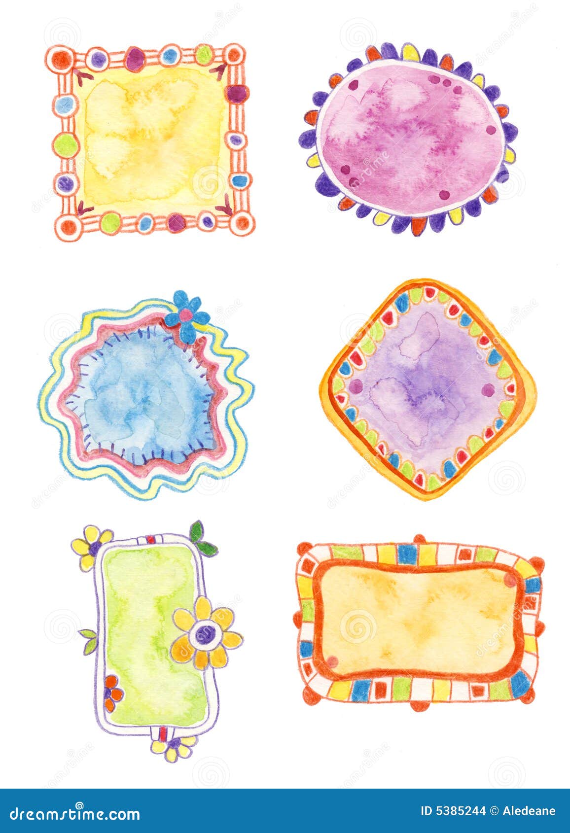 Colorful Decorative Elements Stock Illustration - Illustration of ...