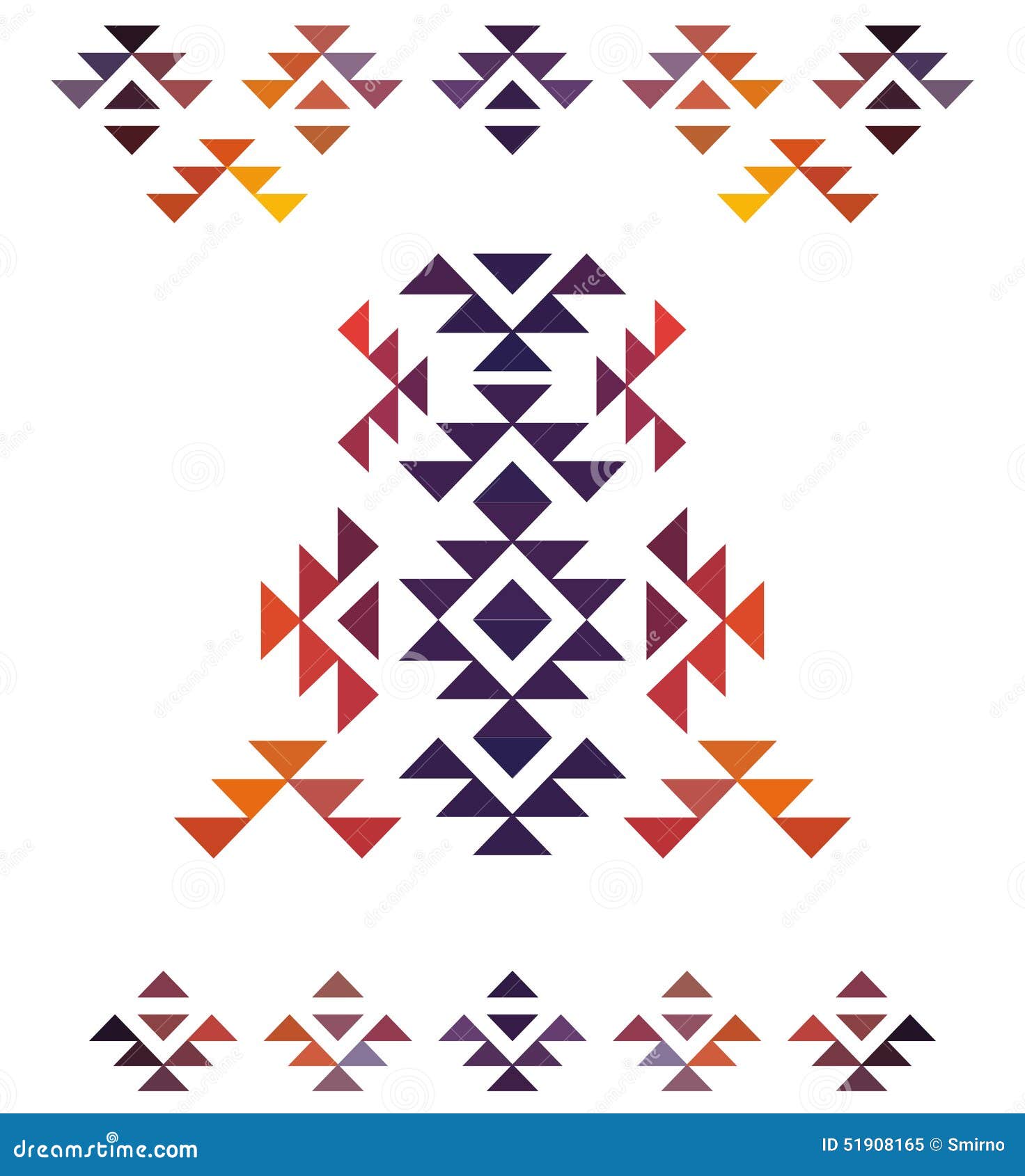 Colorful Decorative Ethnic Pattern Stock Vector - Illustration of ...