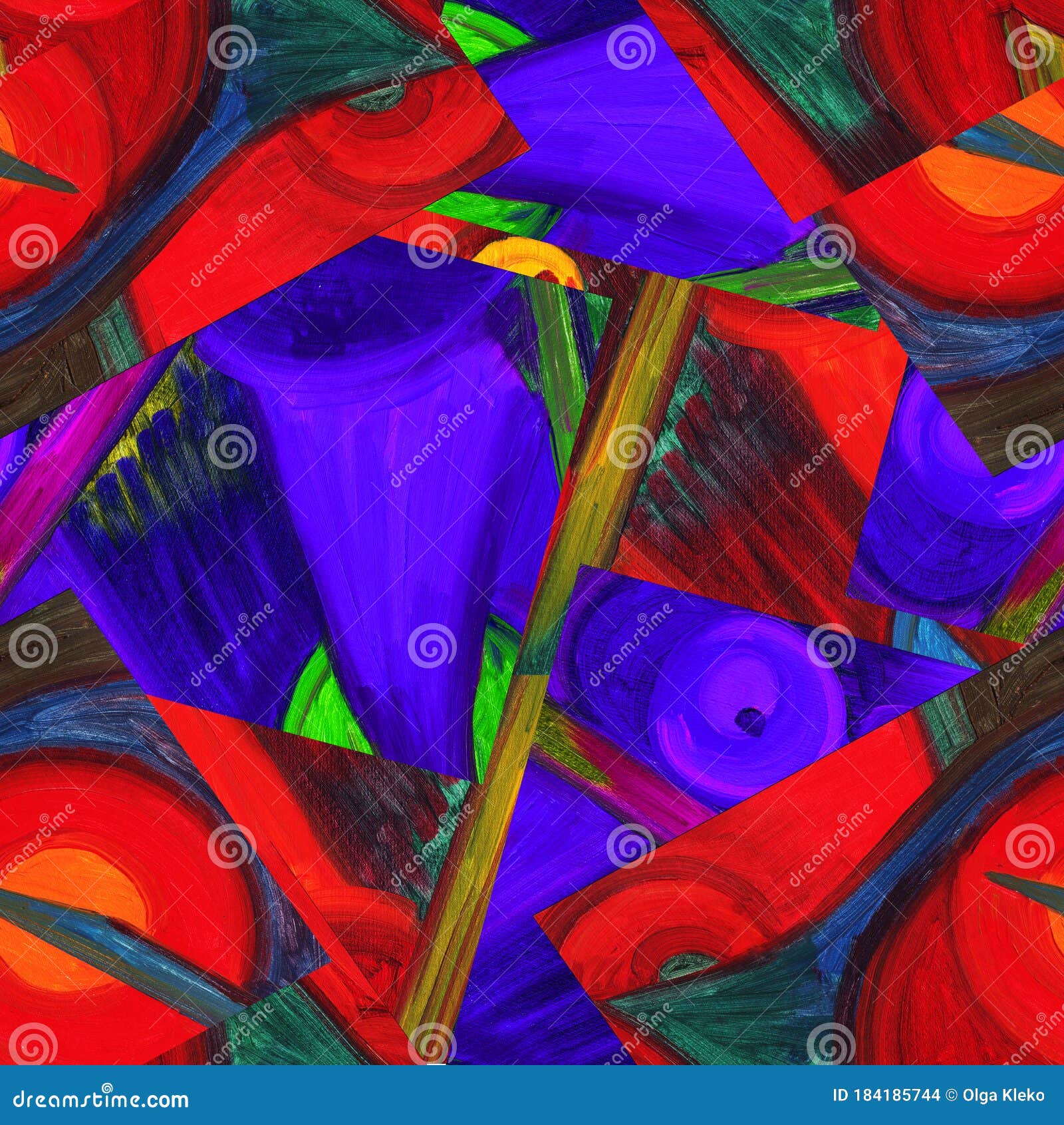 Colorful Decorative Form. Seamless Pattern. Stock Illustration ...