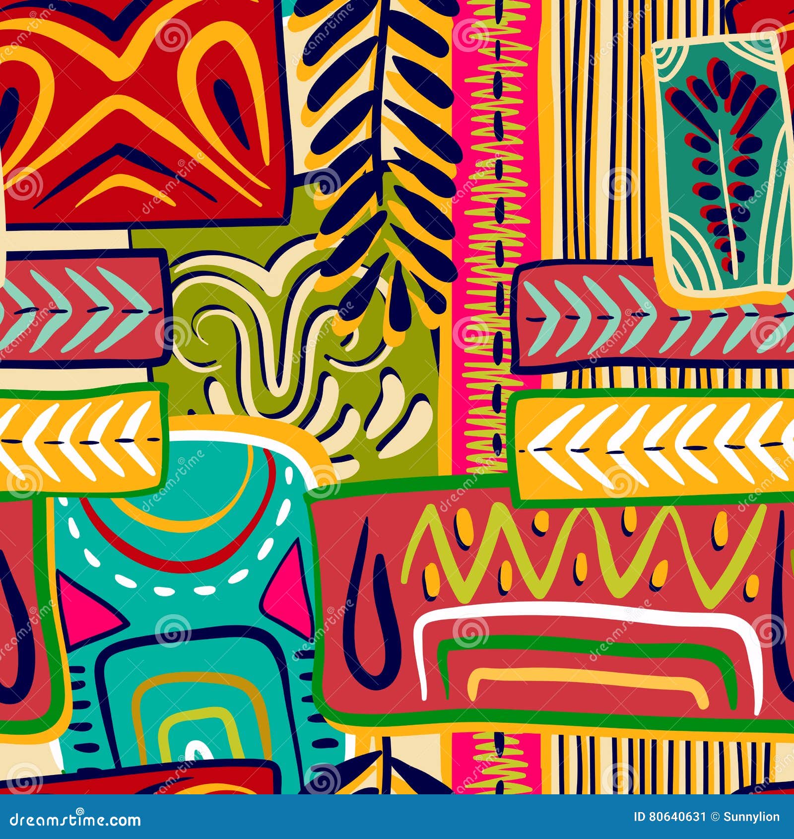 Colorful Decorative Pattern. Ethnic Background Royalty-Free Stock Image ...