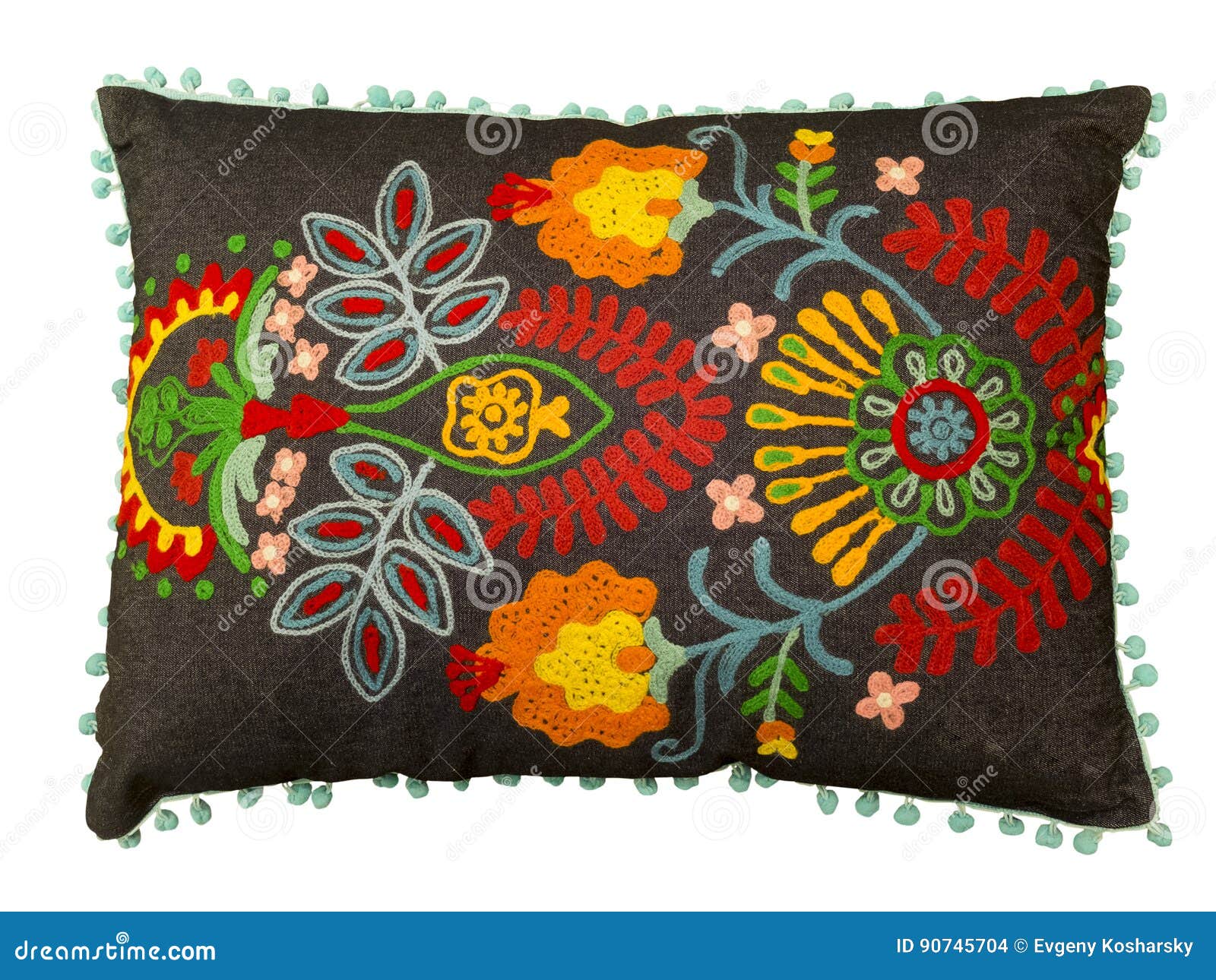 Colorful Decorative Pillow. Stock Photo - Image of furniture ...