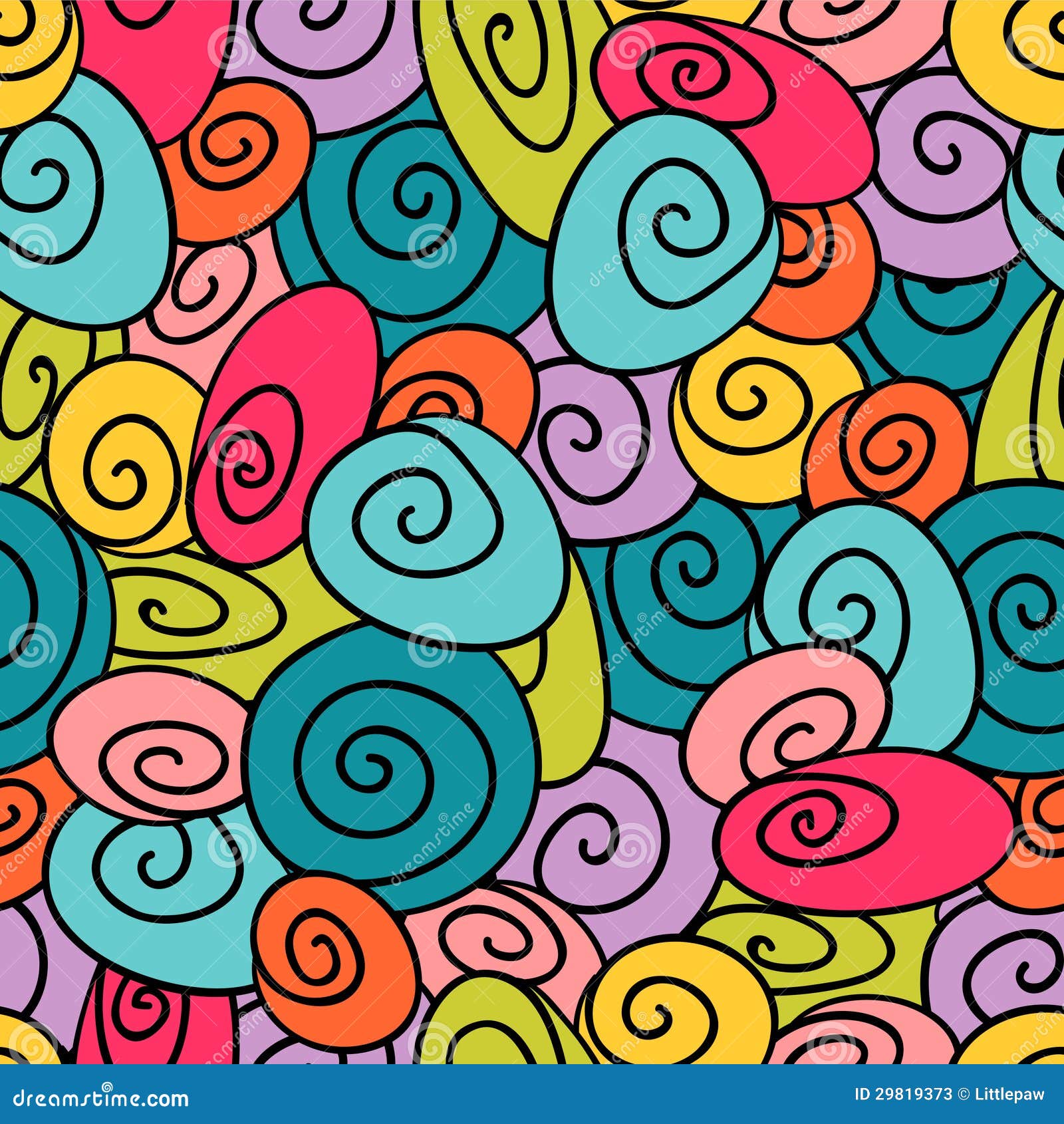Colorful Seamless Pattern Design Stock Vector - Illustration of happy ...