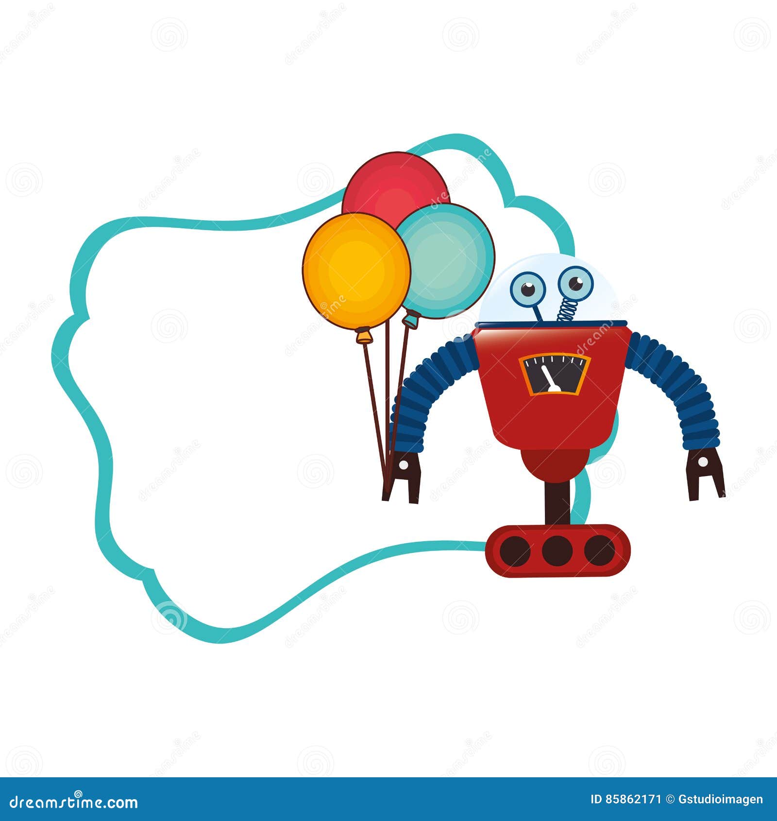 Robot-toy With Balloons Royalty-Free Stock Photo | CartoonDealer.com ...