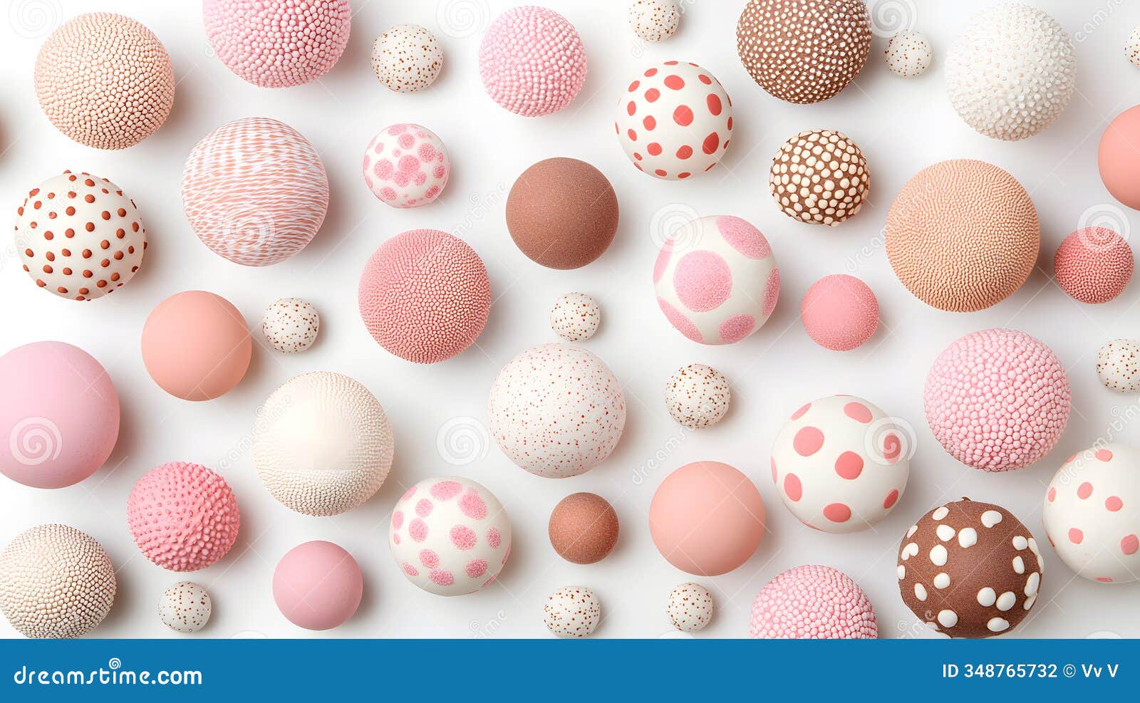 Colorful Decorative Spheres on a White Background. Stock Illustration ...