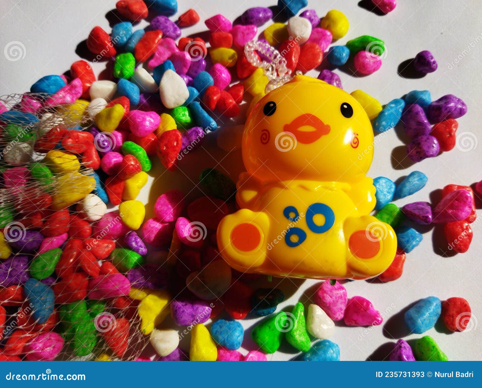 Colorful Decorative Stone Objects on White Background Stock Image ...