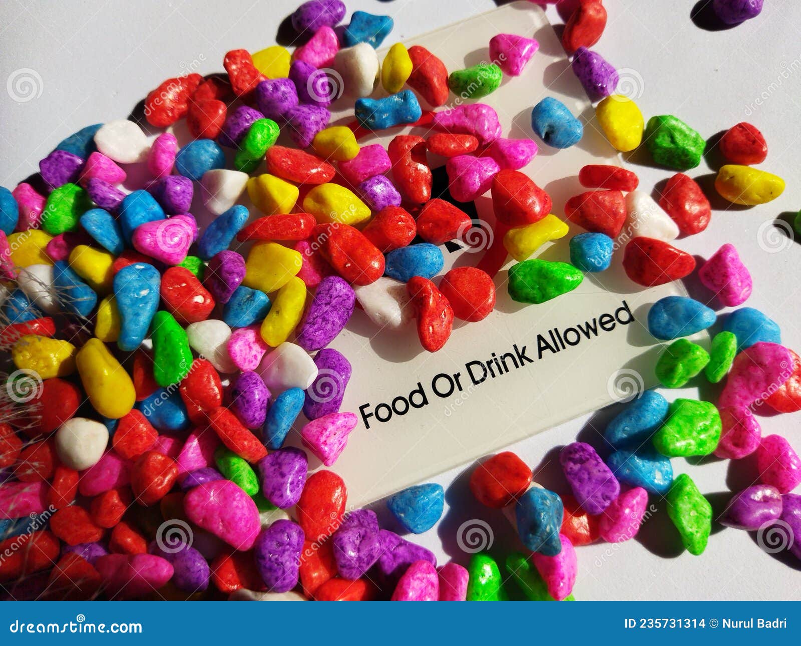 Colorful Decorative Stone Objects on White Background Stock Photo ...