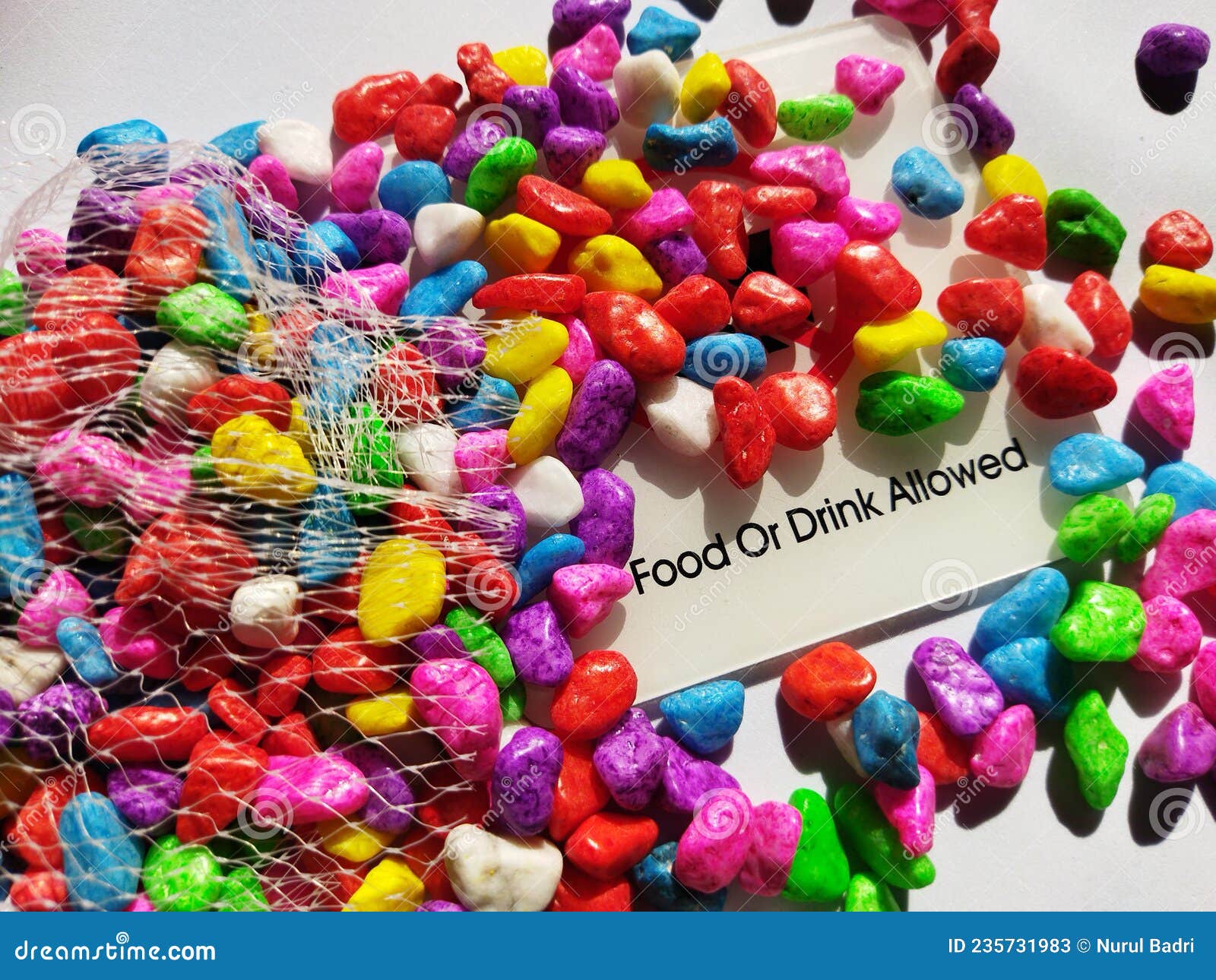 Colorful Decorative Stone Objects on White Background Stock Image ...