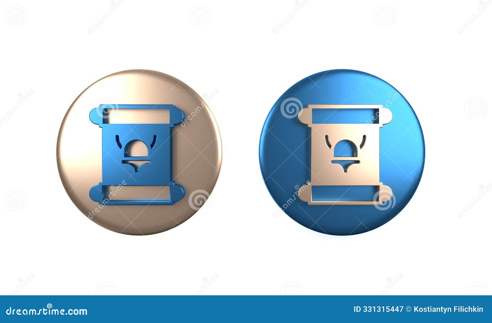 Colorful Decree, Paper, Parchment, Scroll Icon Icon Isolated on White ...