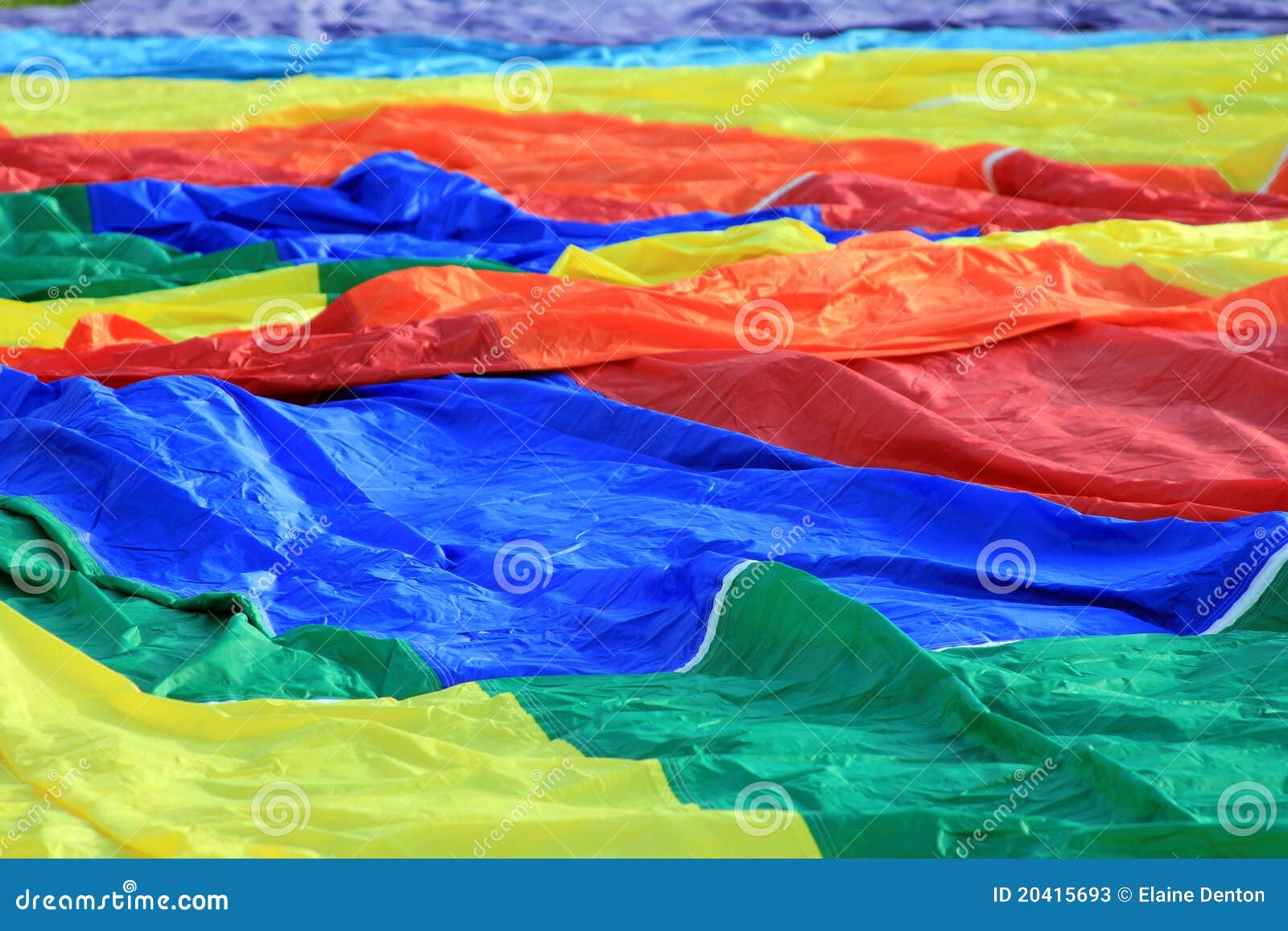 Colorful Deflated Hot Air Balloon Stock Image - Image of colour, wind ...