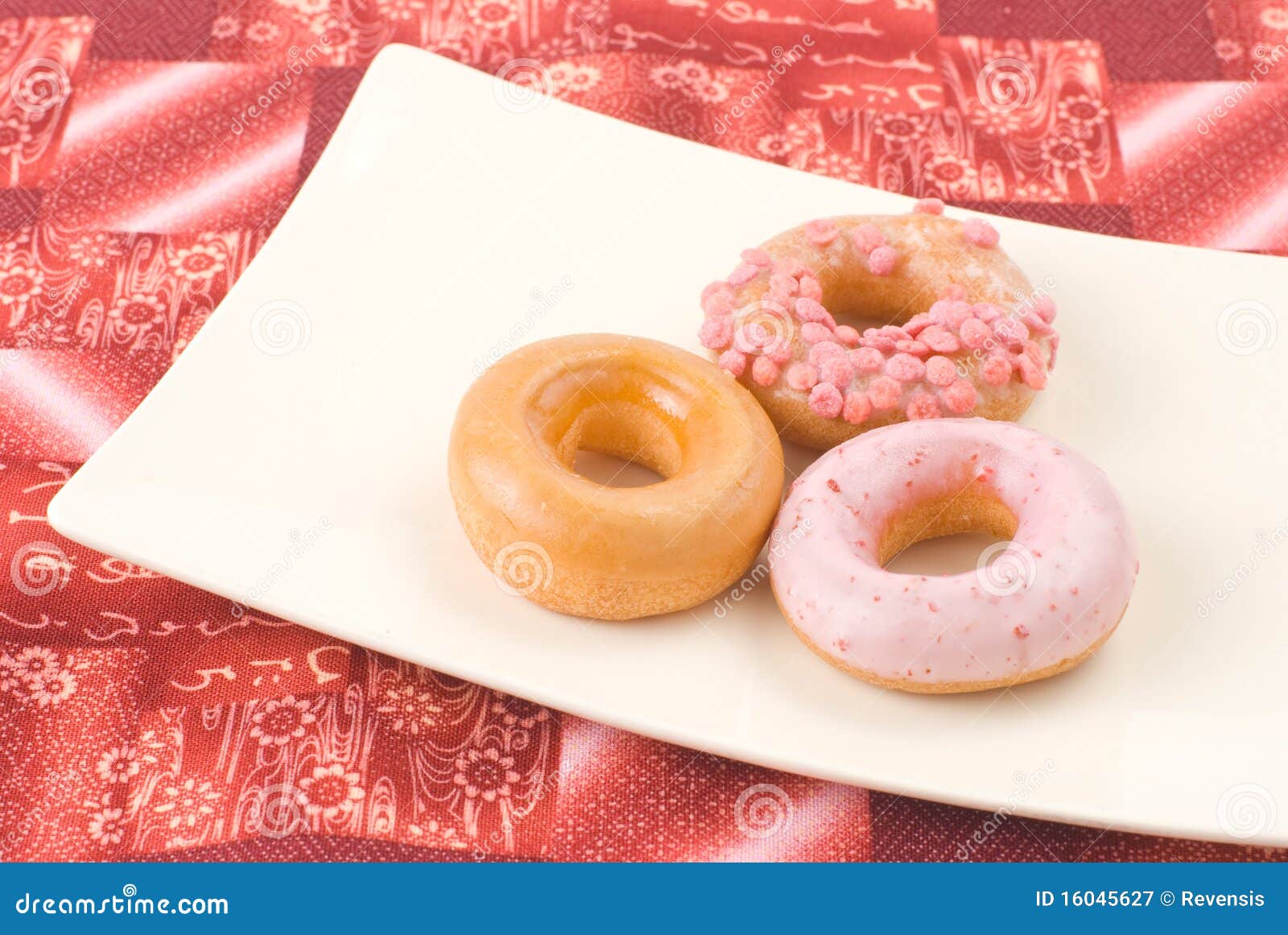 Colorful and Delicious Donut in Plate Stock Image - Image of glazed ...