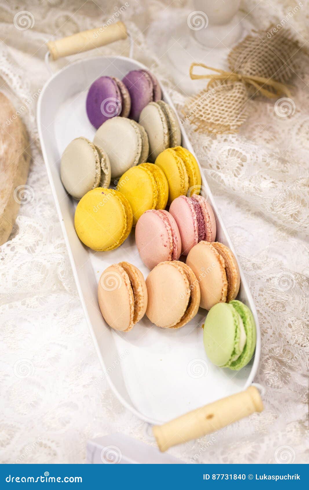 Colorful Delicious French Fresh Macrons Stock Photo - Image of ...