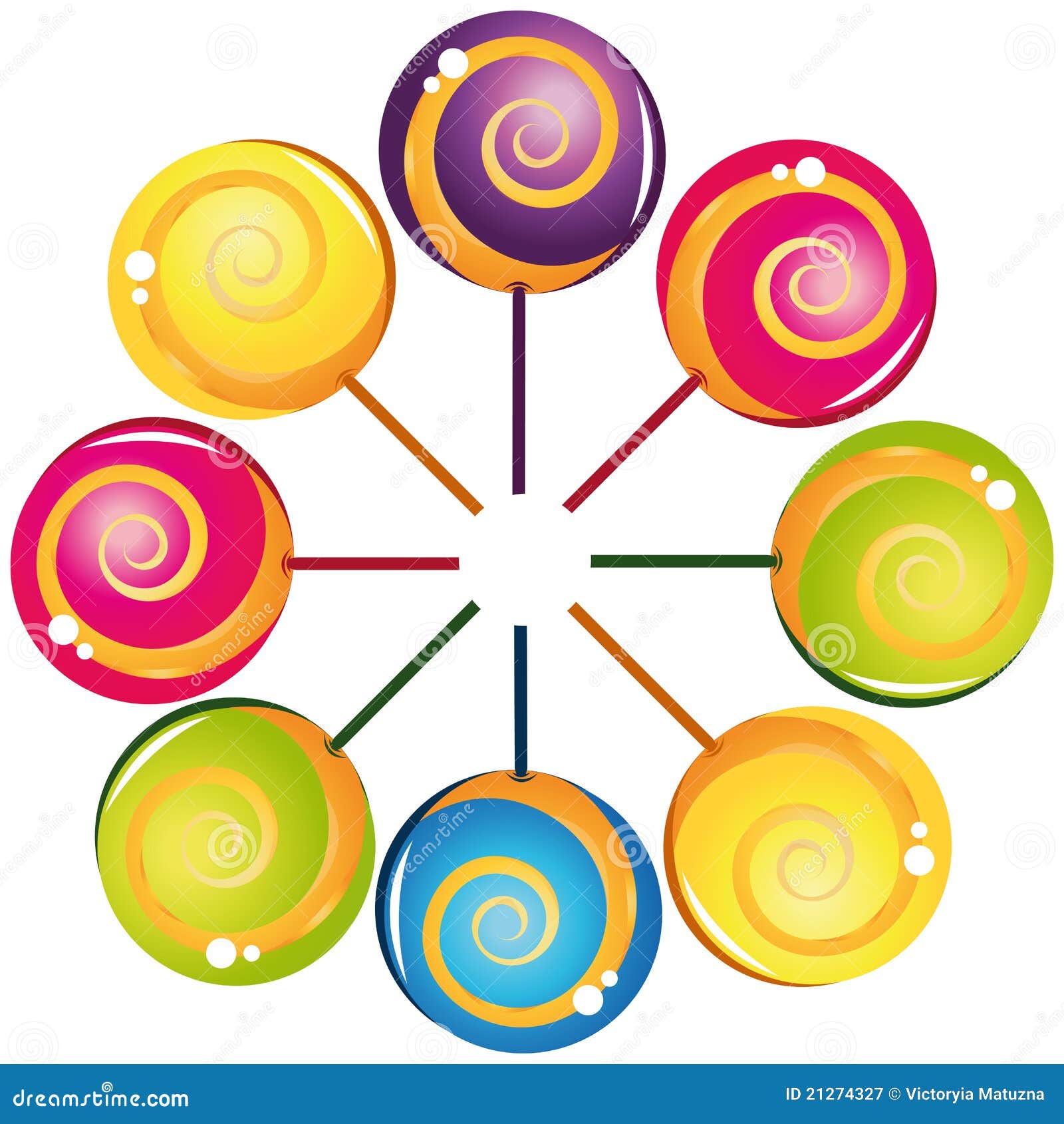 Colorful Delicious Lollipop Collection Stock Vector - Illustration of ...
