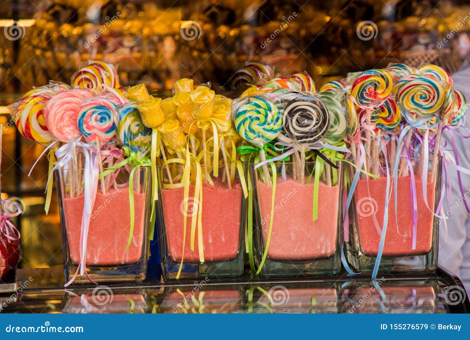 Colorful Delicious Swirl Candy Sweets in View Stock Image - Image of ...