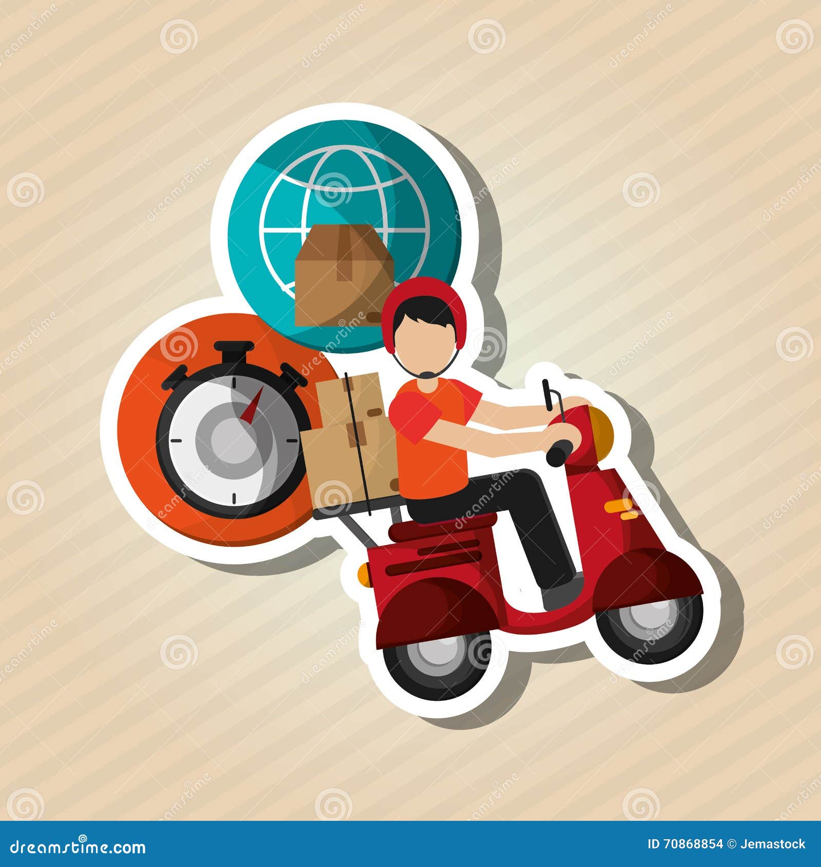 Colorful Delivery Design, Vector Illustration Stock Illustration ...