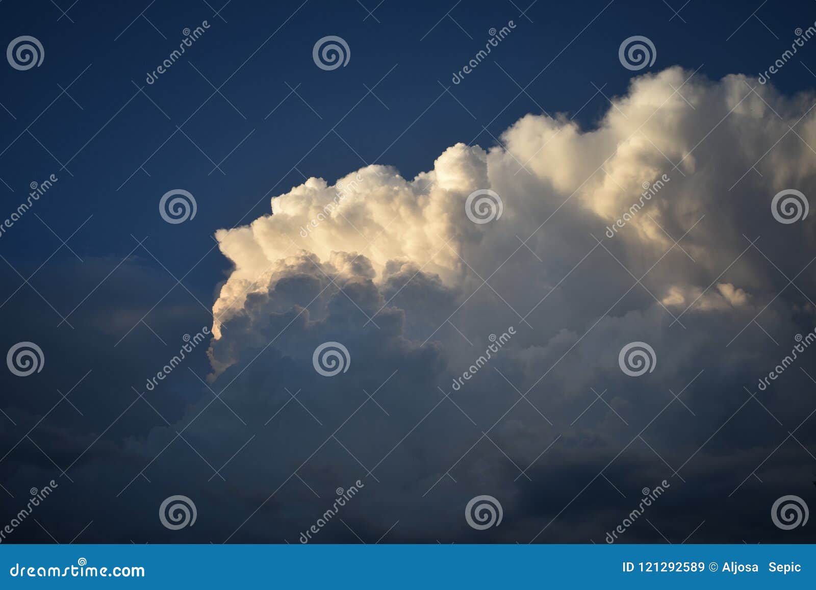 The Colorful,dense,massive Clouds on the Evening Sky Stock Image ...