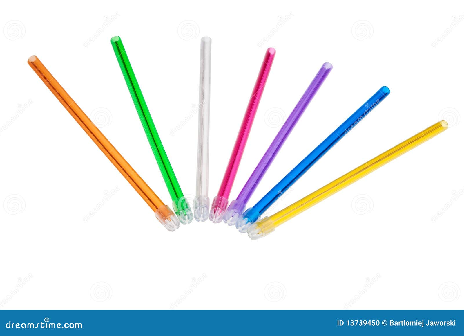 Colorful dental straws. stock photo. Image of yellow - 13739450