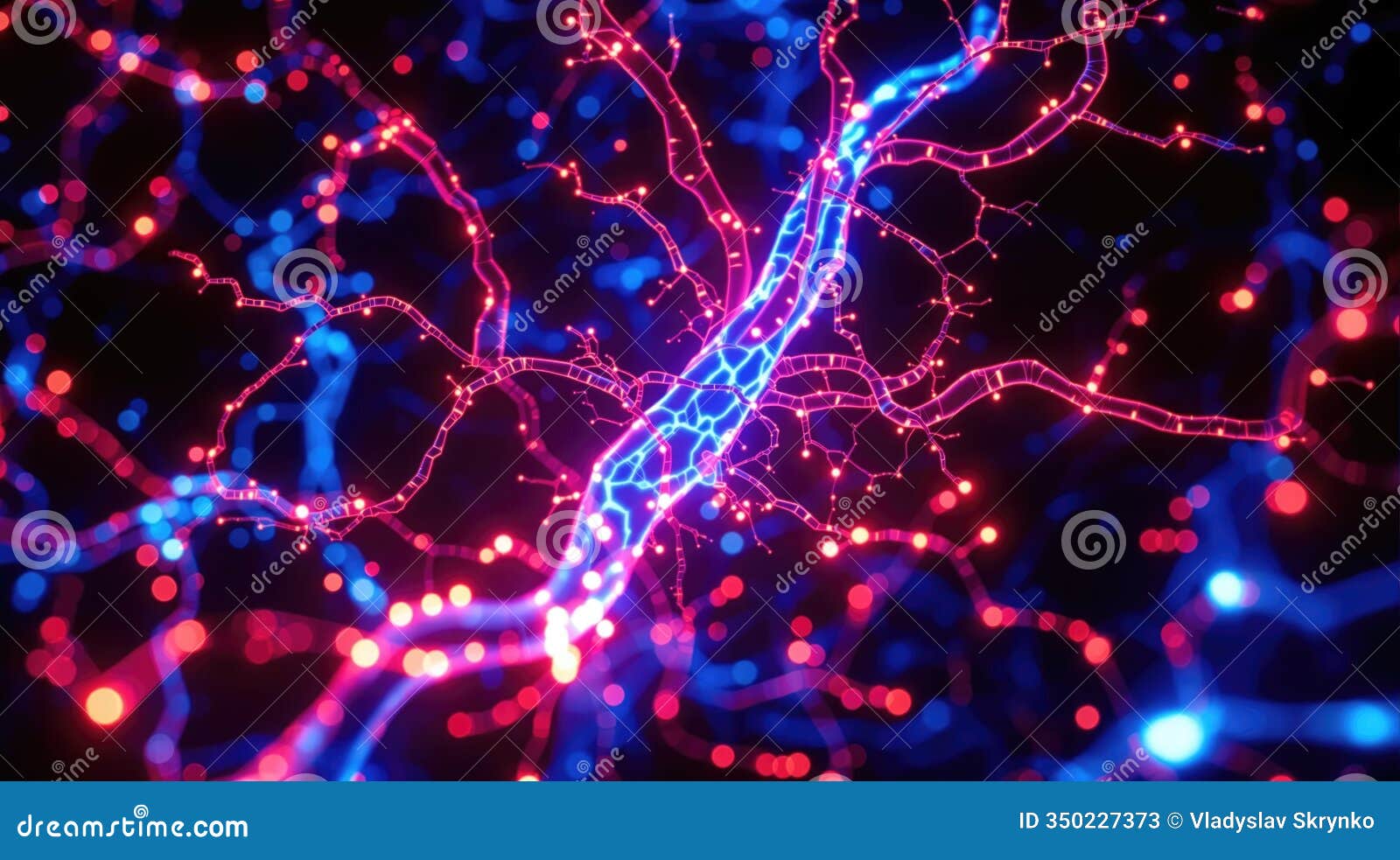 Electrifying Neurons Brain Operation. Generate Ai Stock Image ...