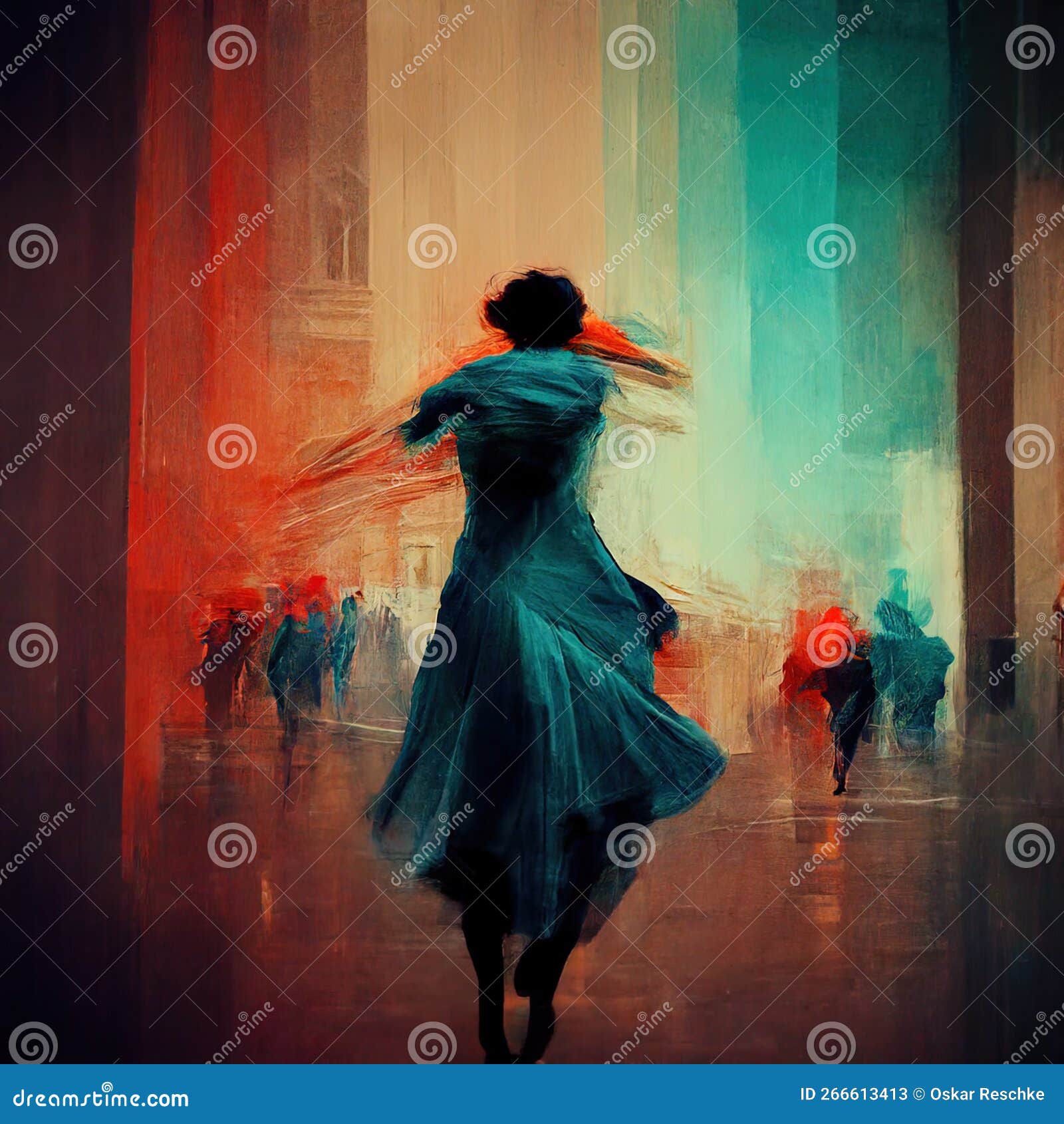 Depiction of Movement - Generative AI Stock Illustration - Illustration ...