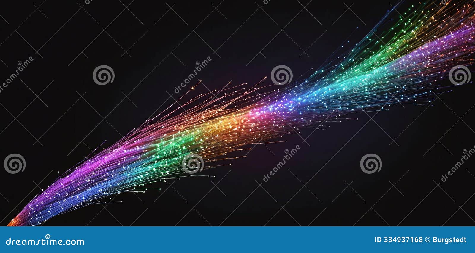 Colorful Depiction of Optical Fiber Cable or Fiber Optics Stock ...