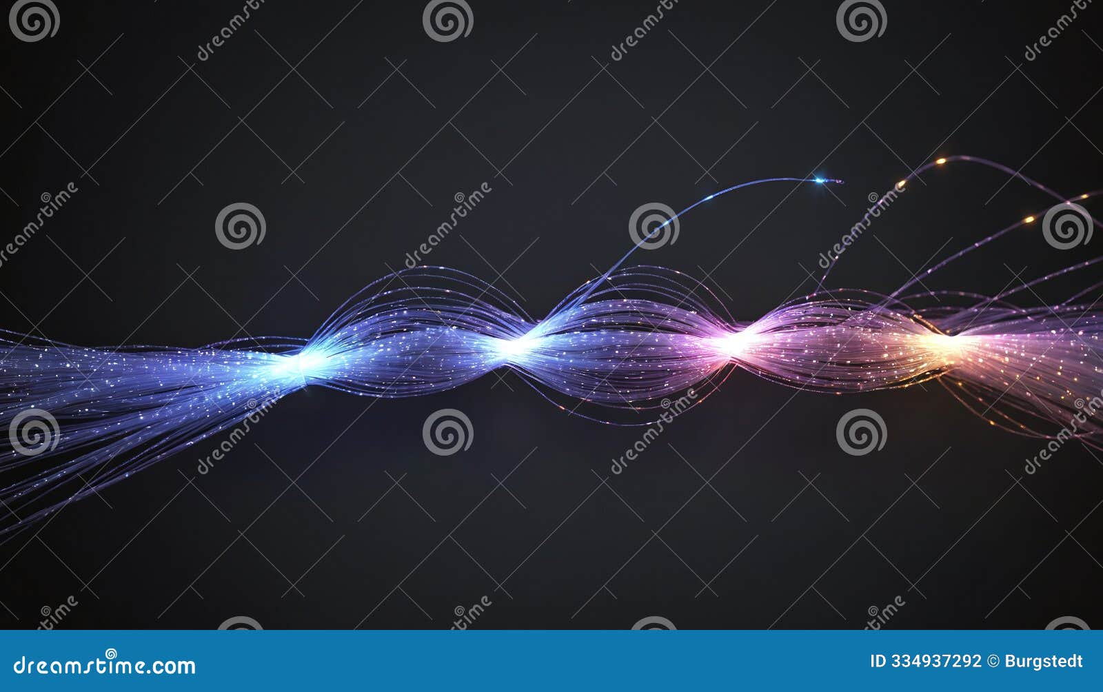 Colorful Depiction of Optical Fiber Cable or Fiber Optics Stock ...