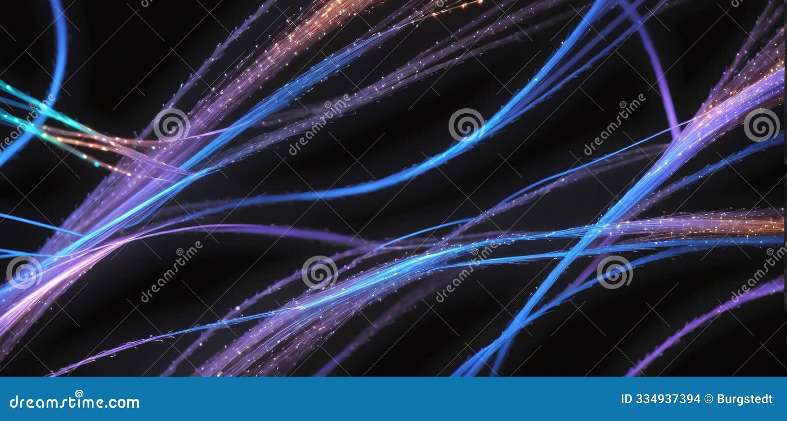 Colorful Depiction of Optical Fiber Cable or Fiber Optics Stock ...