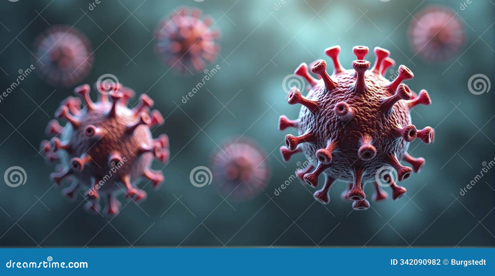 Colorful Depiction of a Virus, Submicroscopic Infectious Agent ...