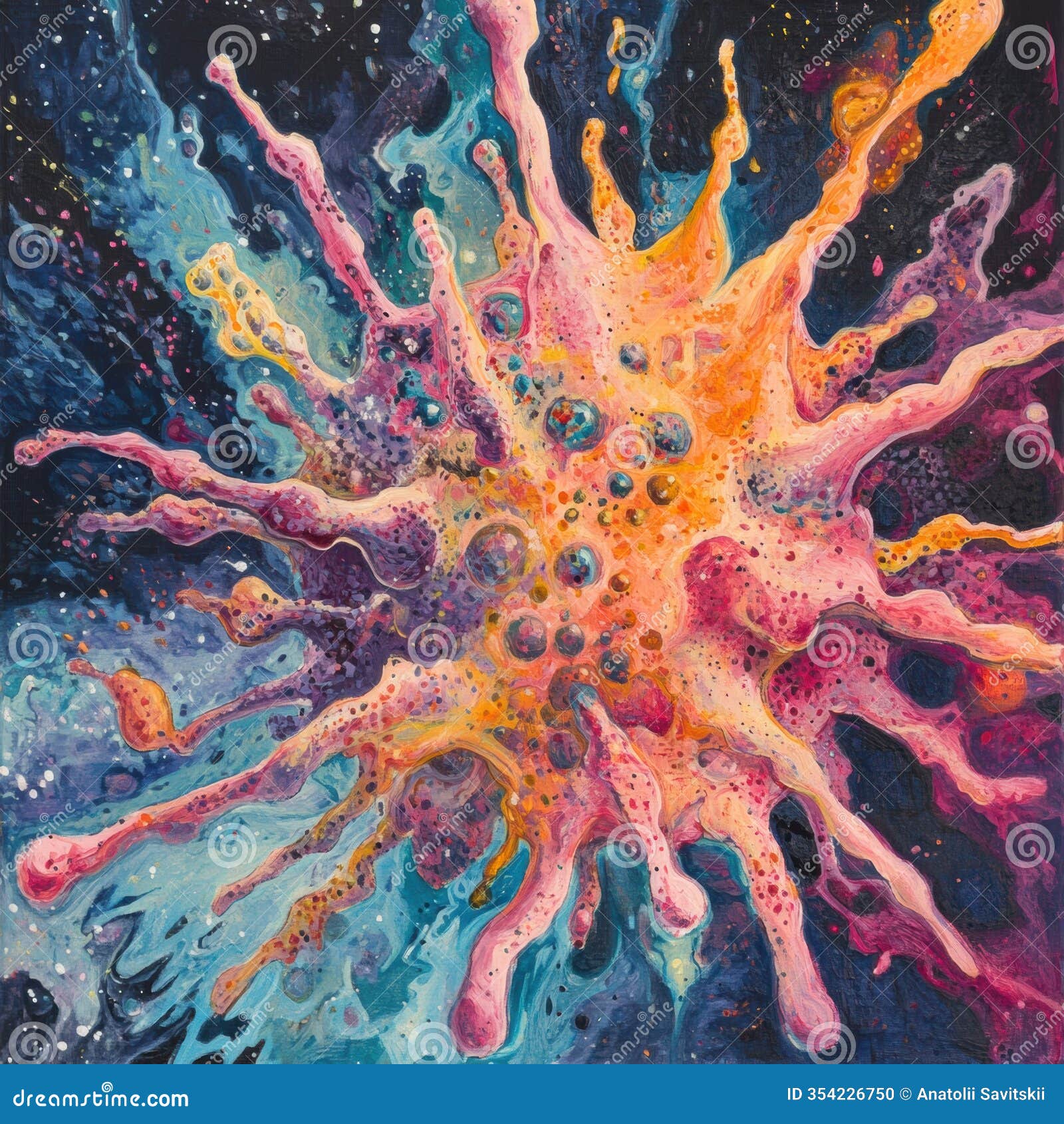 Virus Transformation Showcasing Vibrant Mutations with Colorful ...