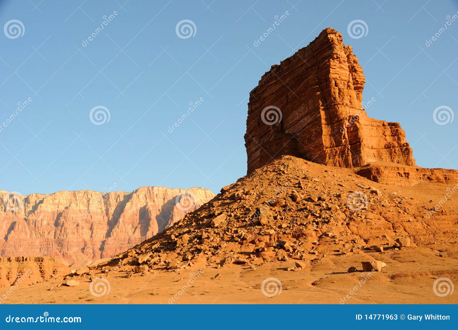 Colorful Desert Butte stock image. Image of lees, orange - 14771963