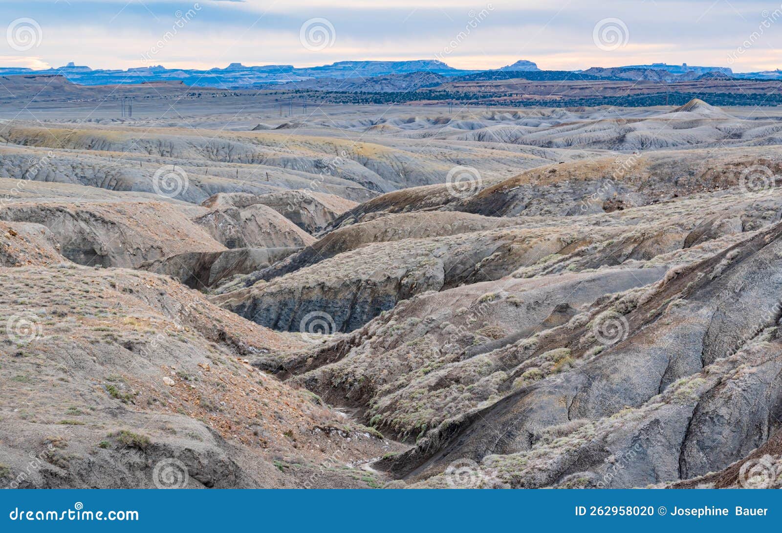Colorful Desert Ravines at Sunrise Stock Photo - Image of desert ...