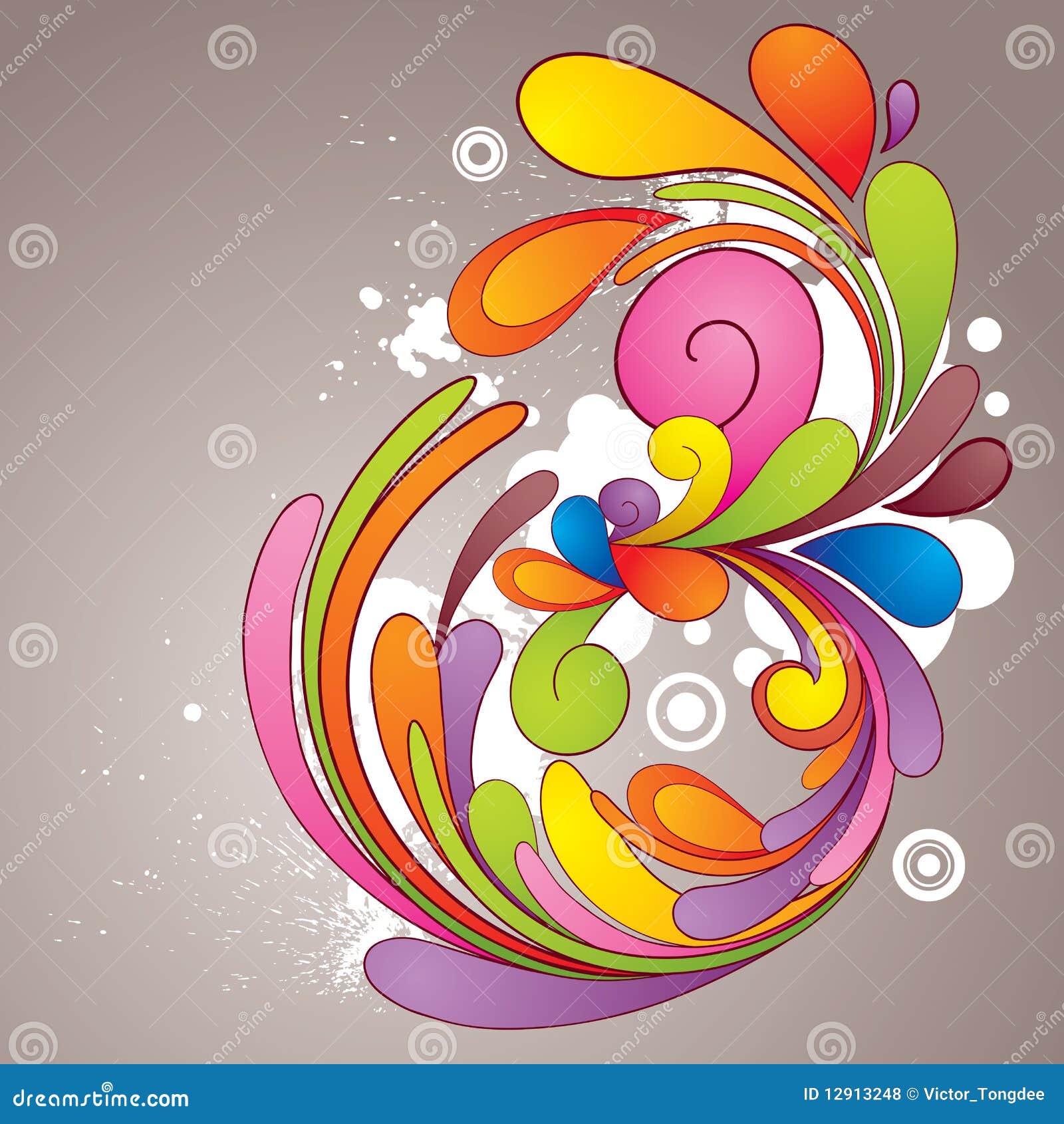 Colorful_design_element stock vector. Illustration of flowing - 12913248