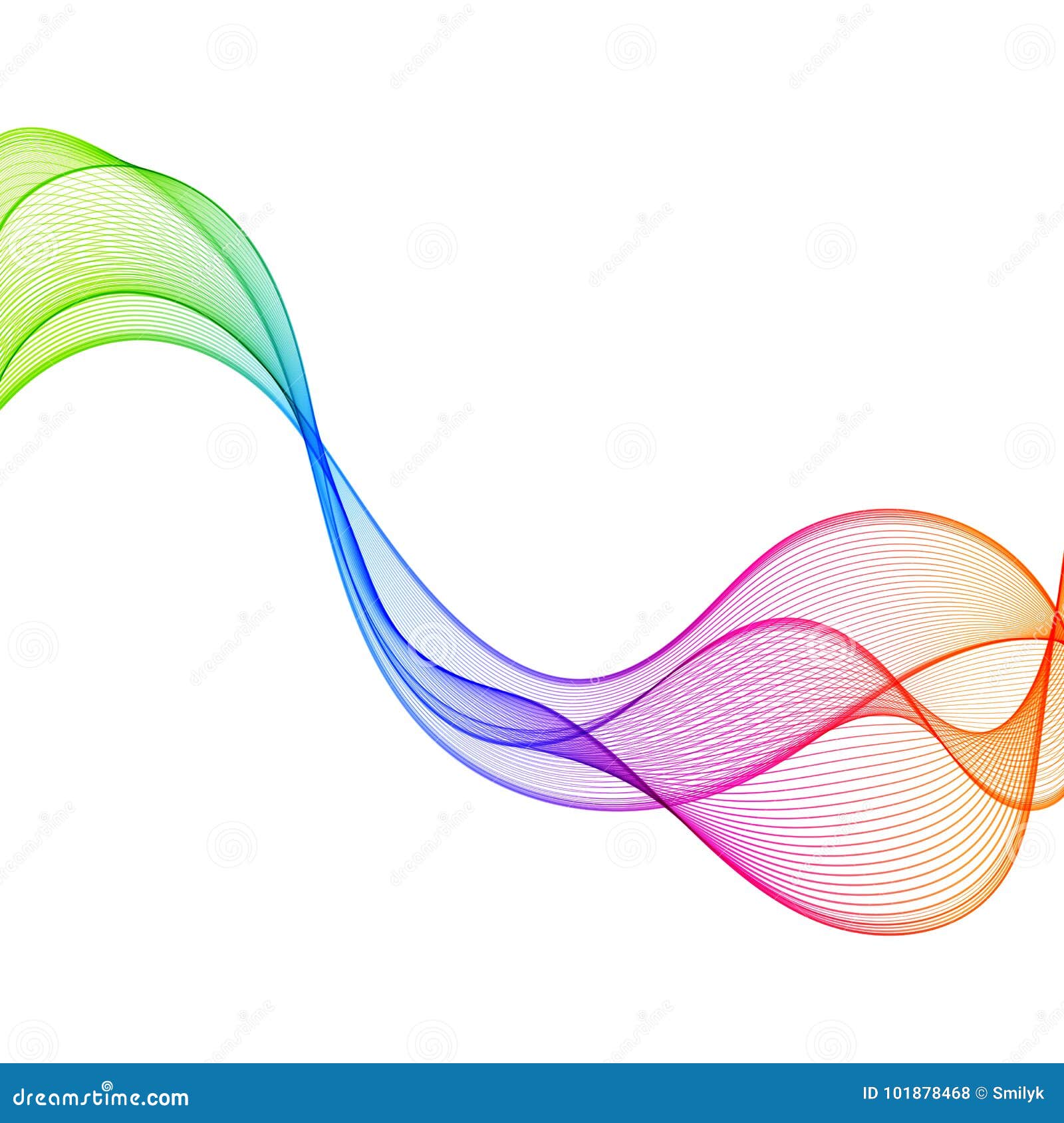 Colorful Design Element Gradient Wave Line Isolated on White Background ... Colorful Design Element Gradient Wave Line Isolated on White Background ...