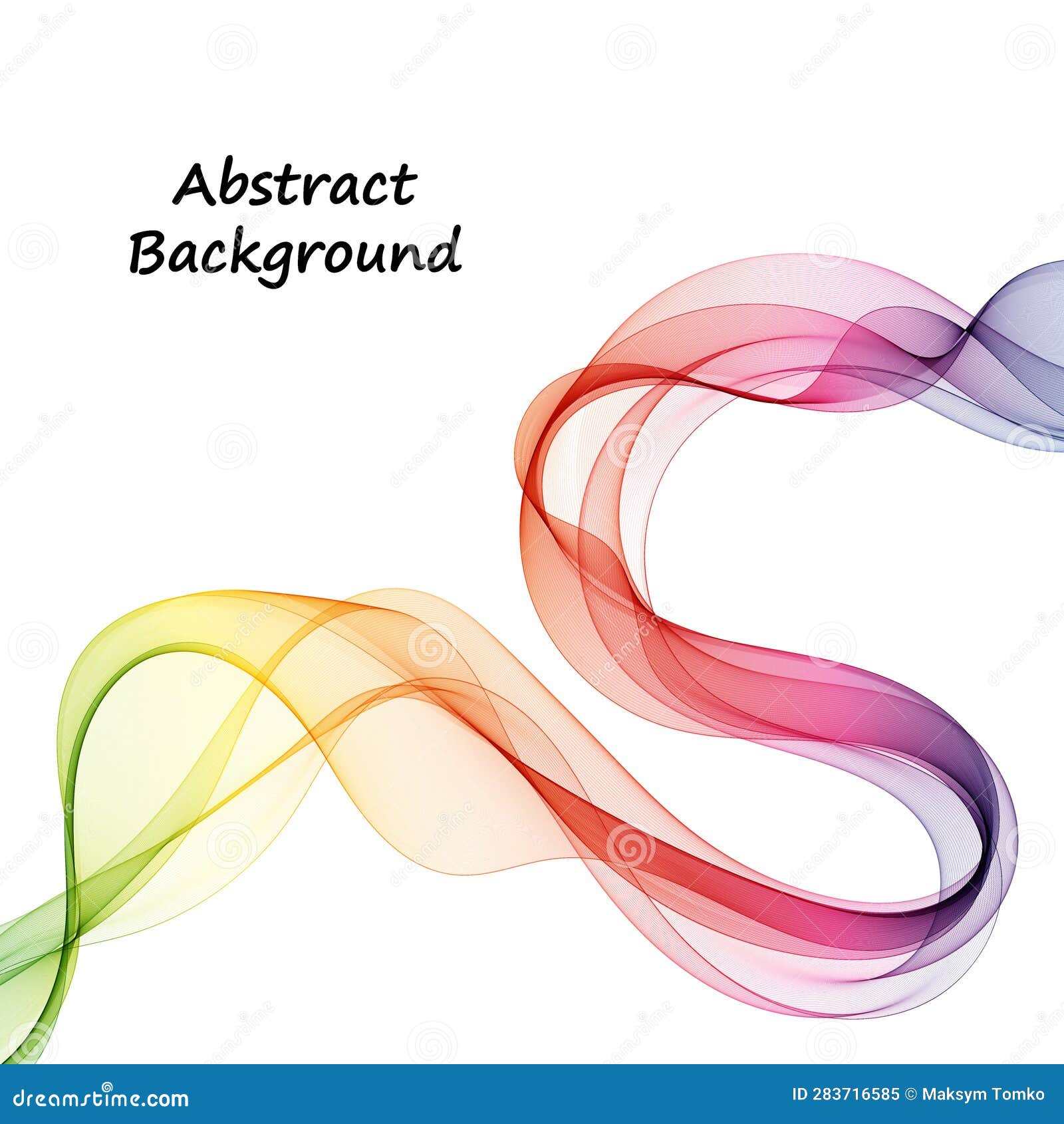 Colorful Design Element Gradient Wave Line Isolated on White Background ...